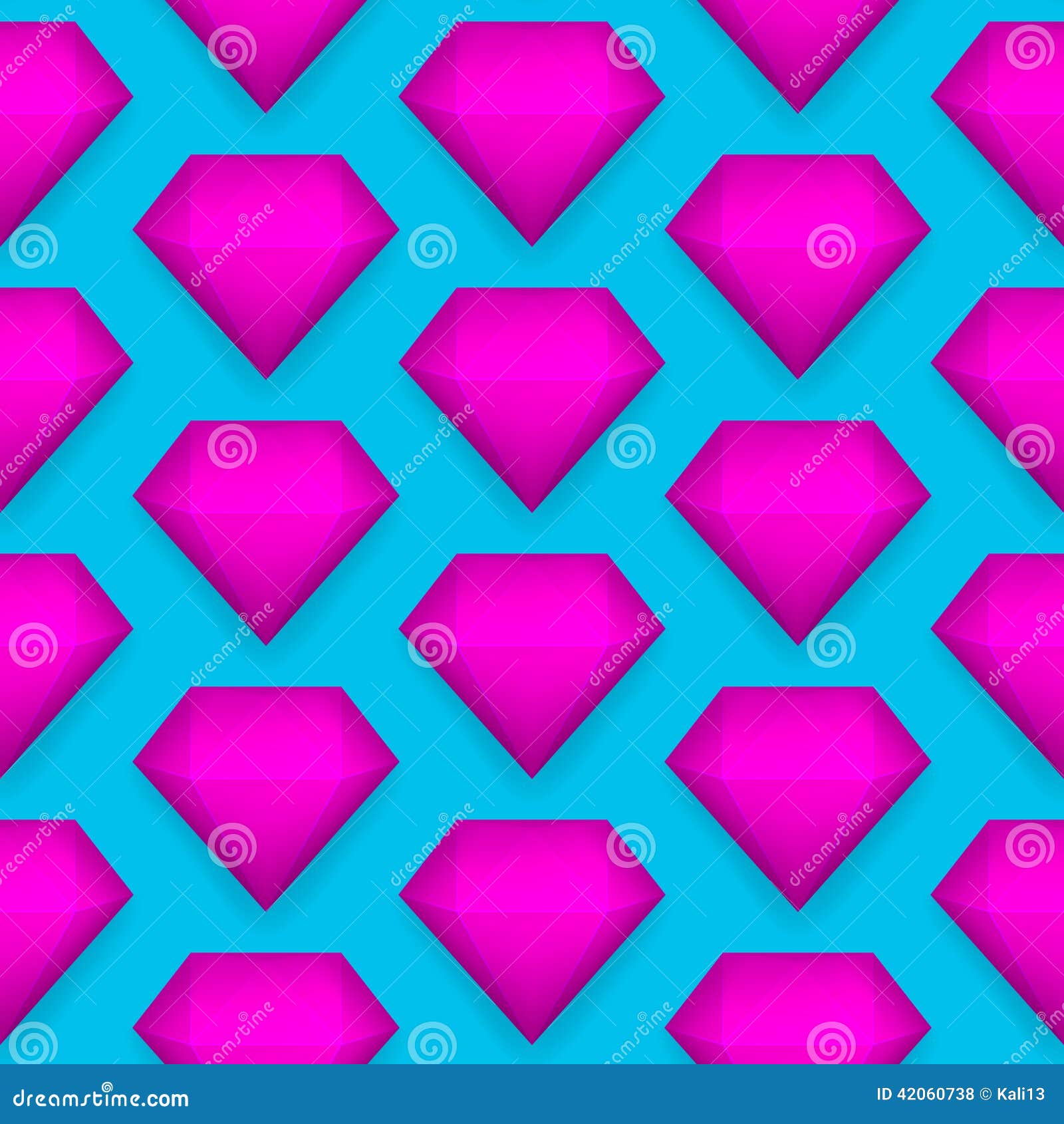 Vector Shiny Diamond Seamless Pattern Stock Illustration - Illustration ...