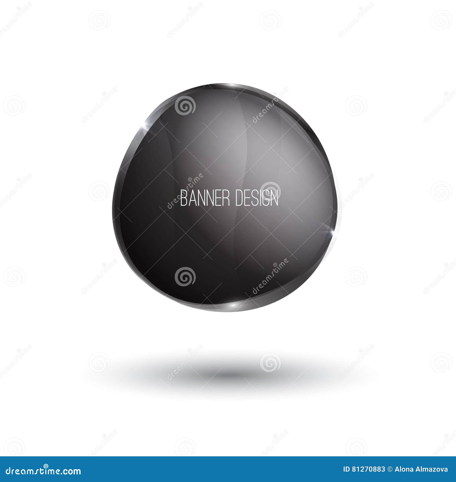 Vector Shiny Glossy Banner with Black Metallic Stock Vector ...