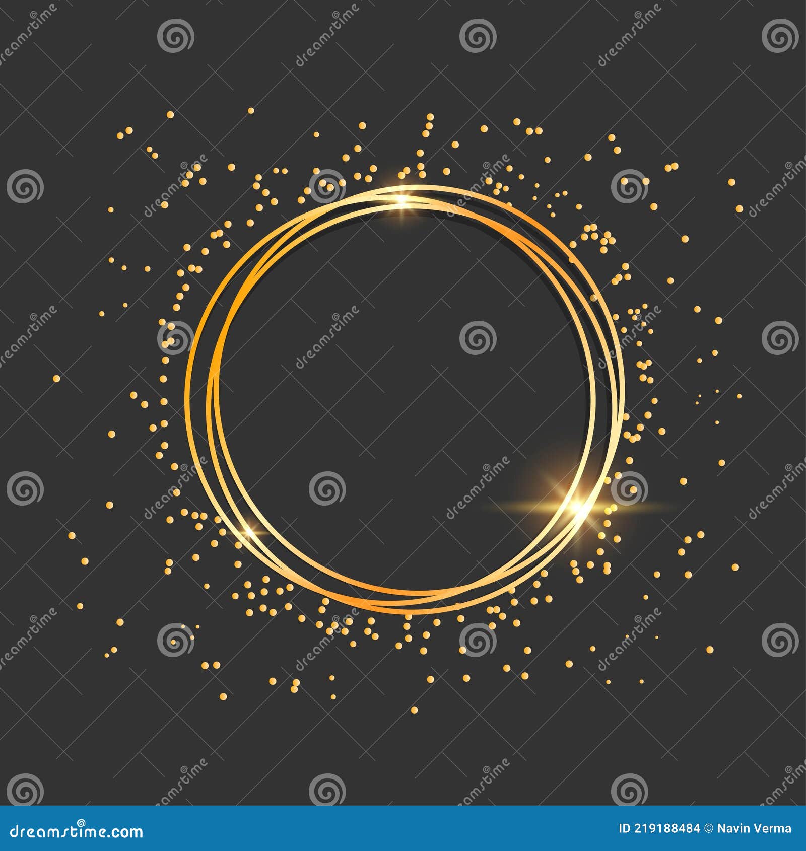 Vector Shiny Golden Frames. Stock Vector - Illustration of dark ...