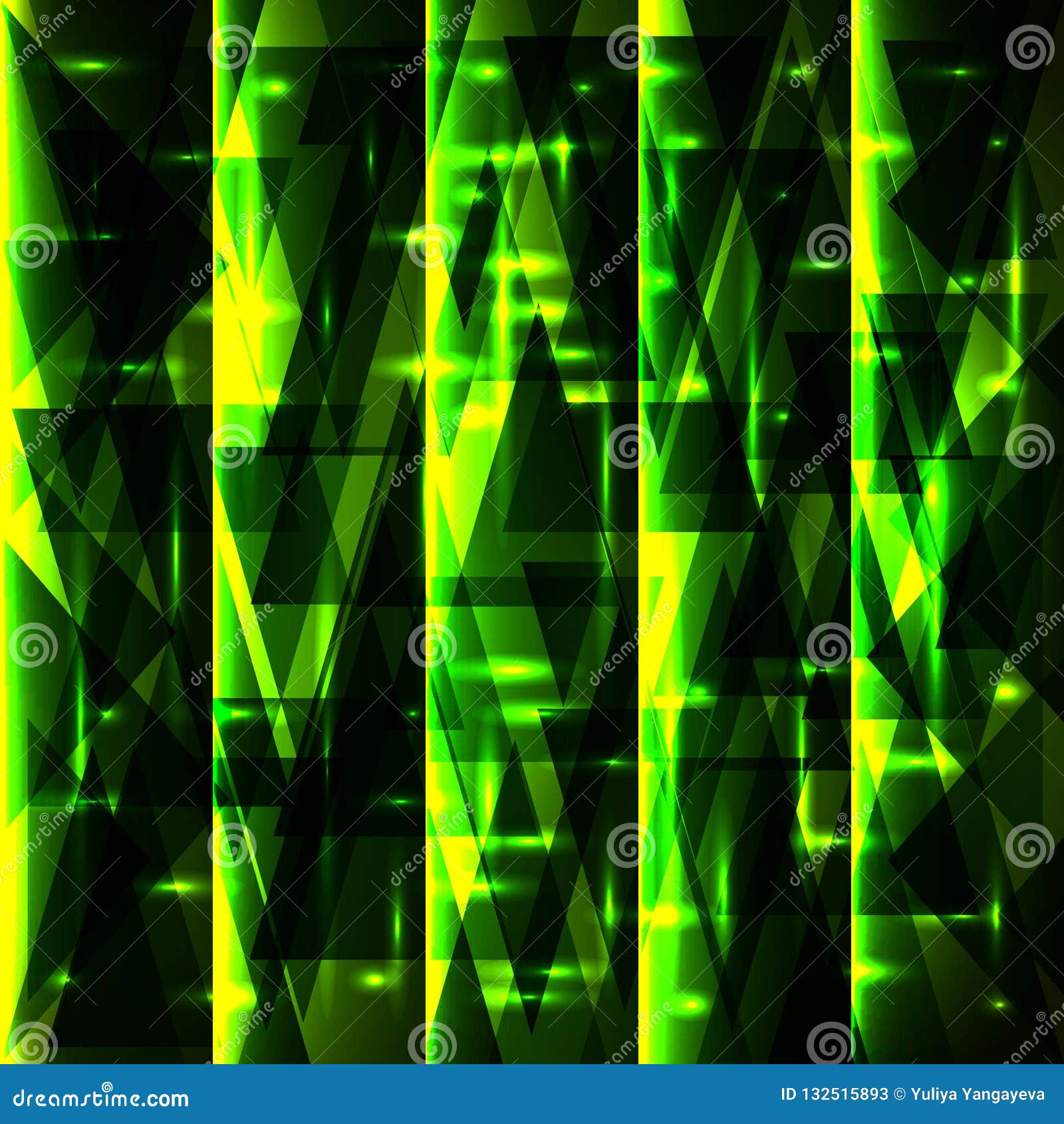 Vector Shiny Green Pattern of Shards and Stripes Stock Vector ...