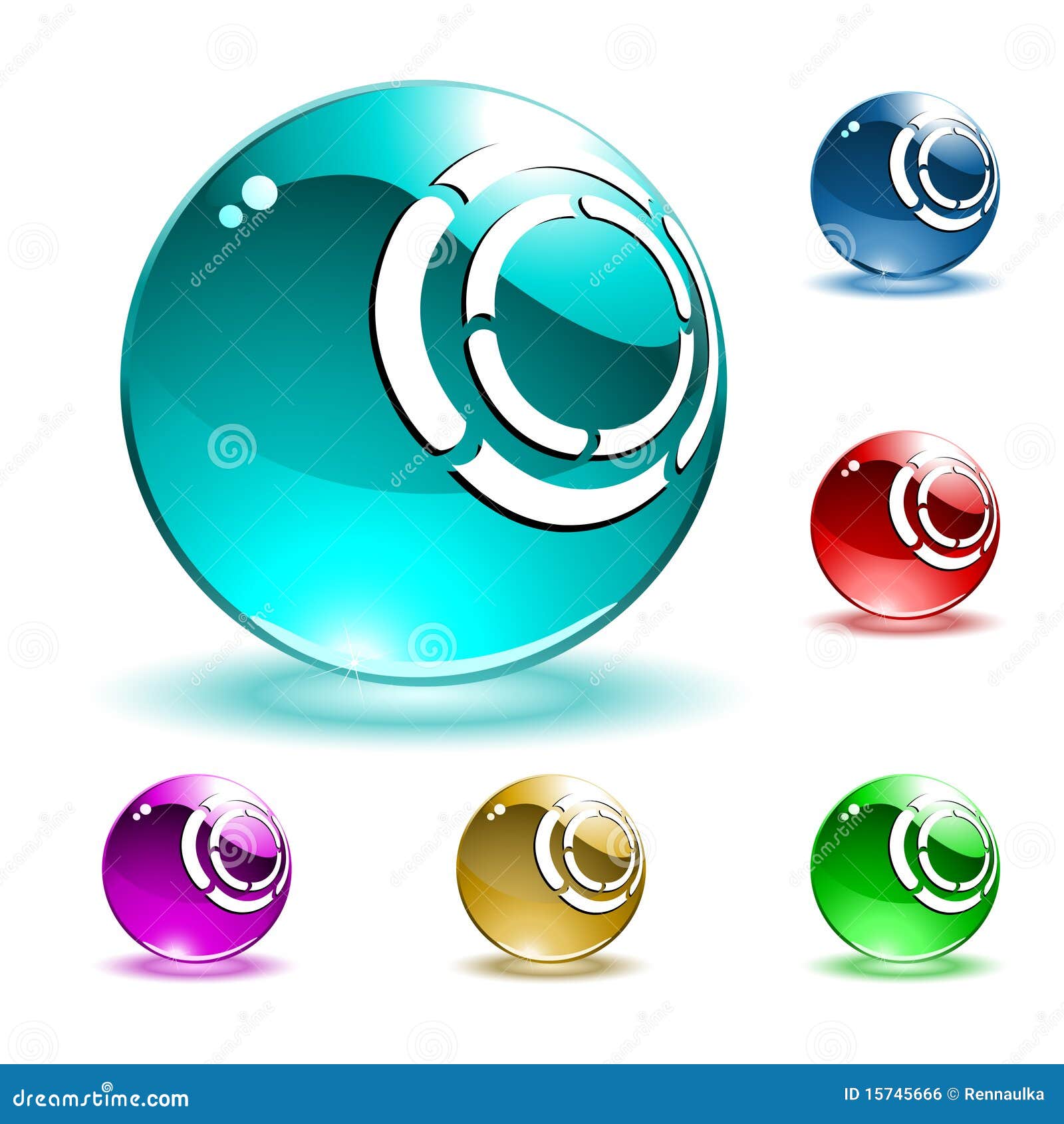 Vector shiny spheres stock vector. Illustration of sphere - 15745666