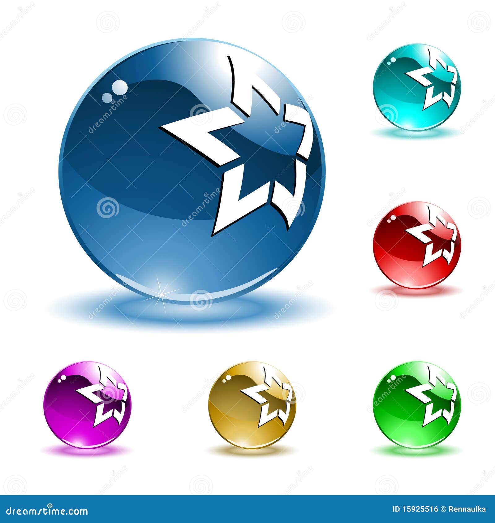 Vector shiny spheres stock vector. Illustration of ball - 15925516