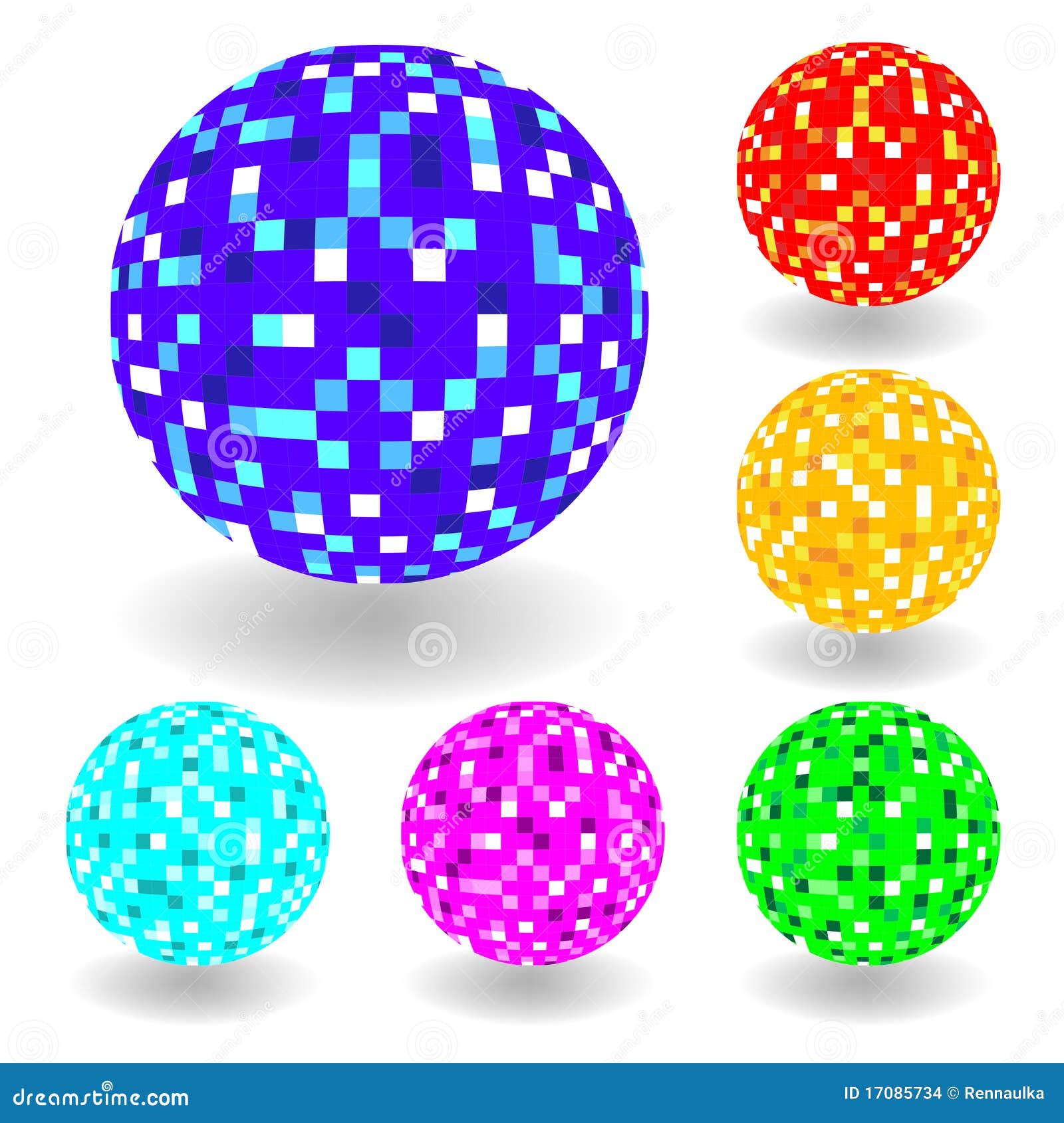 Vector Shiny spheres stock vector. Illustration of glass - 17085734