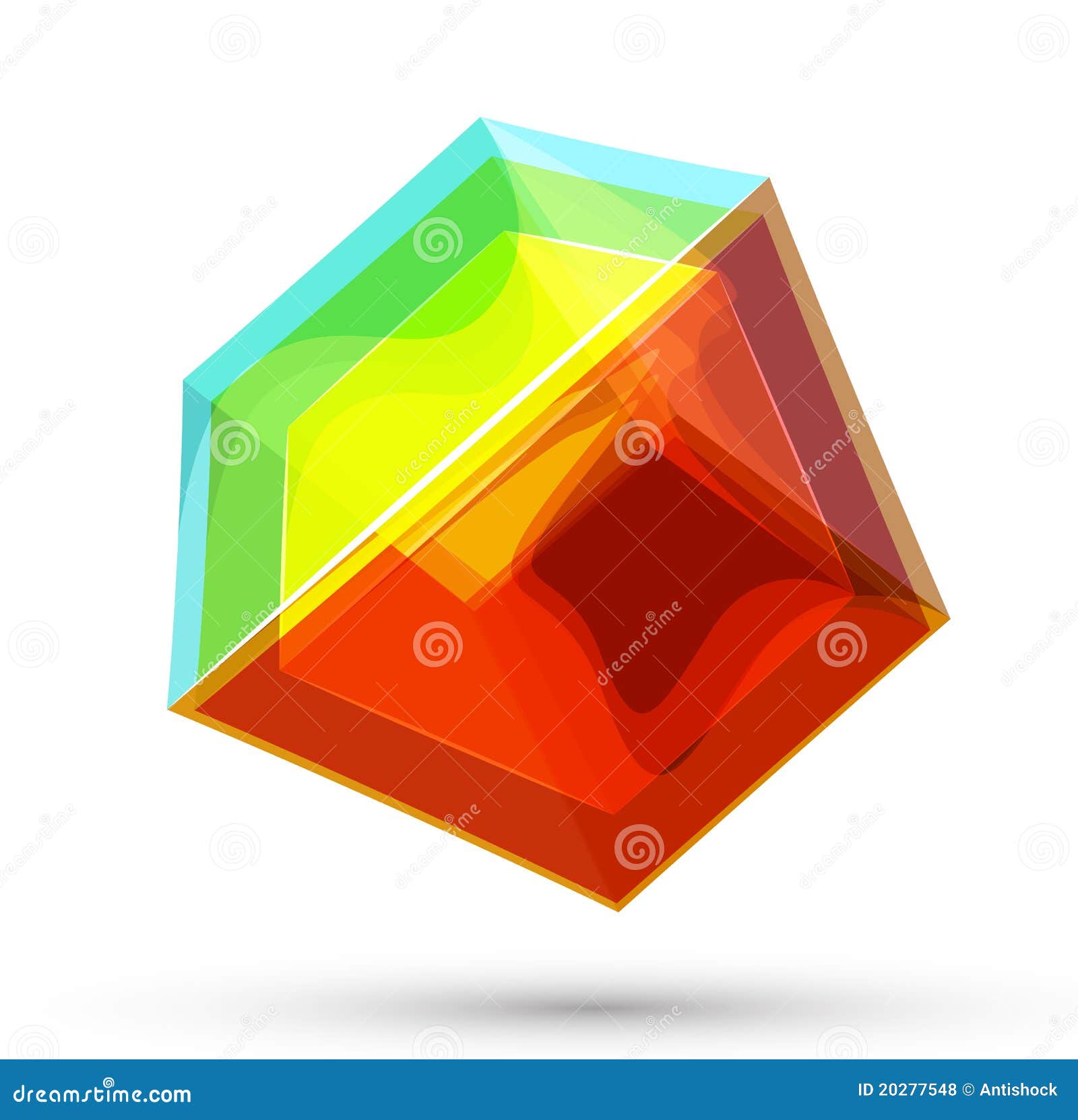 Vector Shiny Transparent Glass Cube Background Stock Vector ...