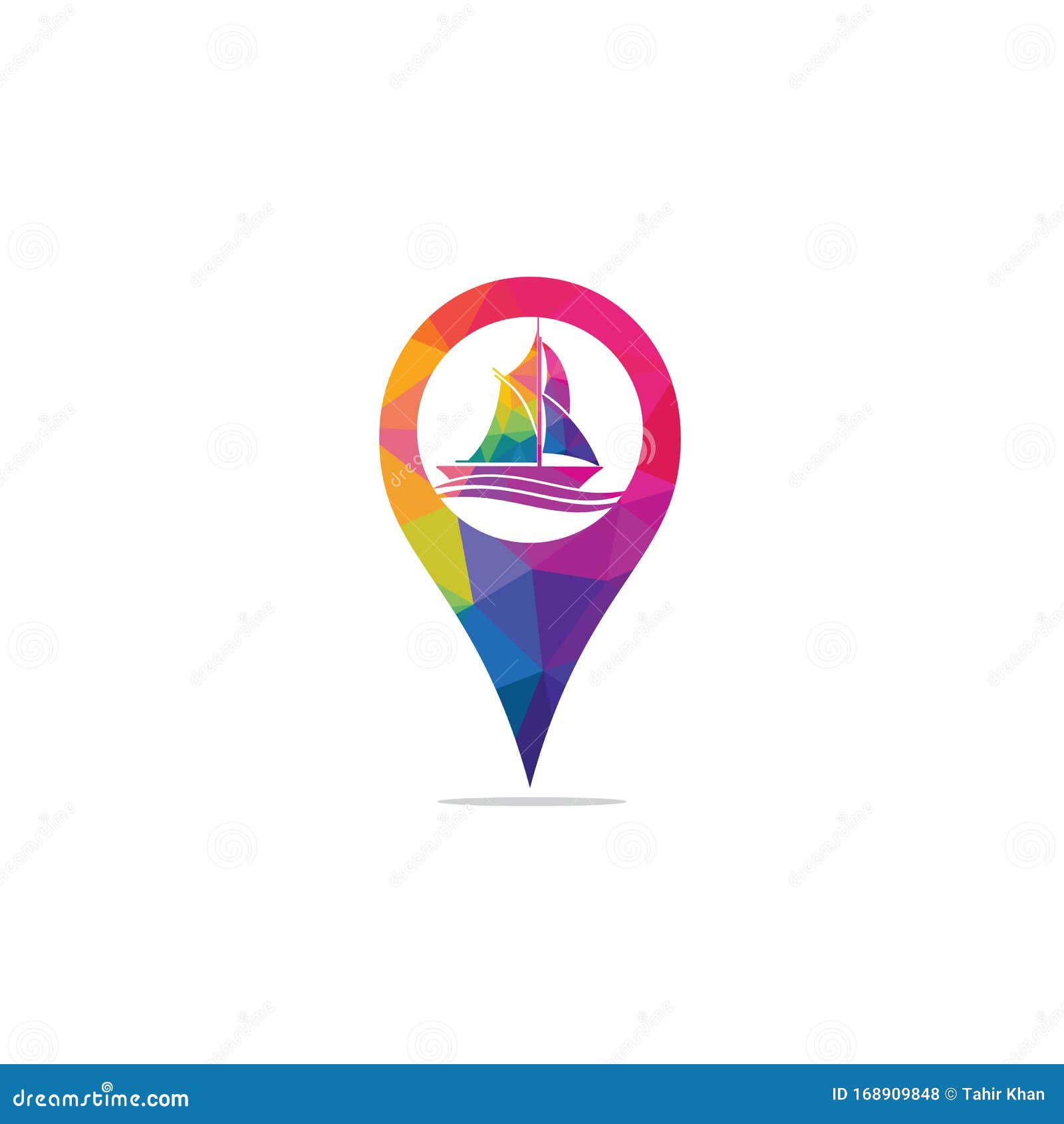 Vector Ship and Map Pointer Logo Stock Vector - Illustration of graphic ...
