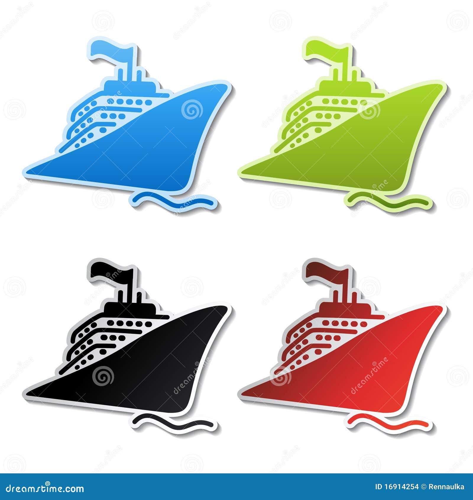 Vector ship stickers stock vector. Illustration of note - 16914254