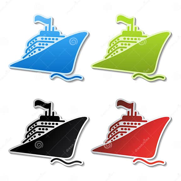 Vector ship stickers stock vector. Illustration of note - 16914254