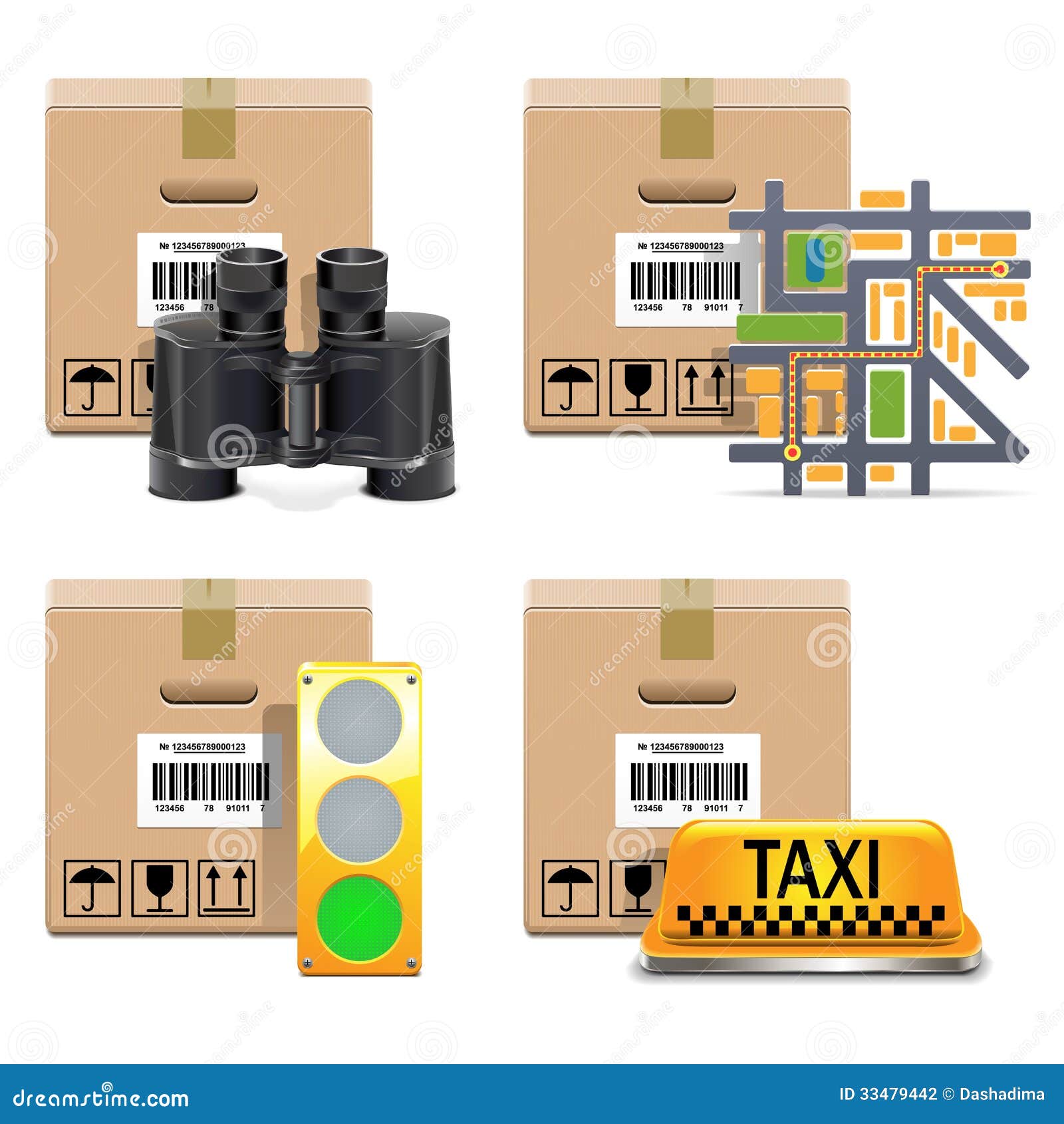 Vector Shipment Icons Set 10 Stock Vector - Illustration of icon, green ...