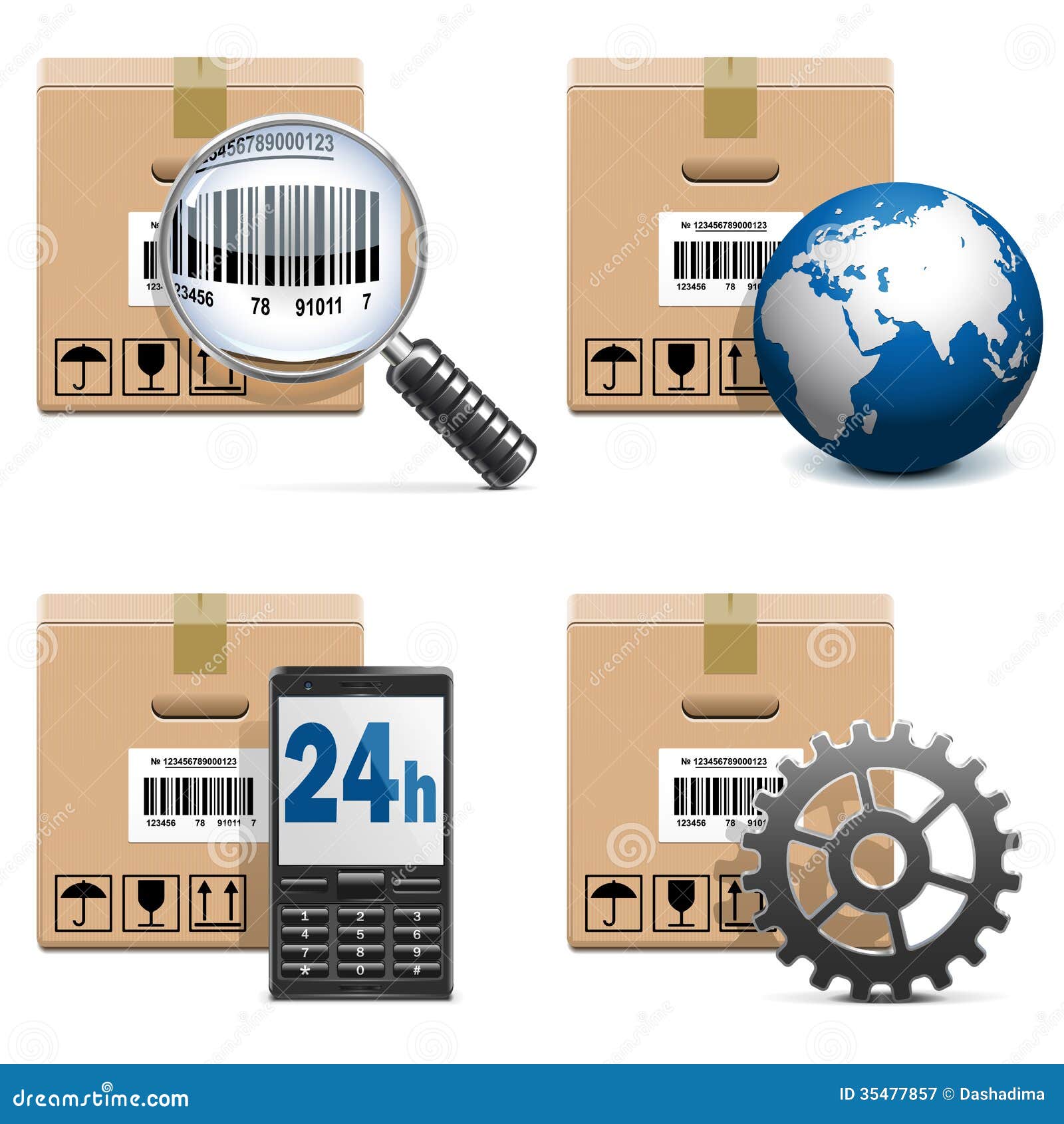 Vector Shipment Icons Set 15 Stock Vector - Illustration of pack ...