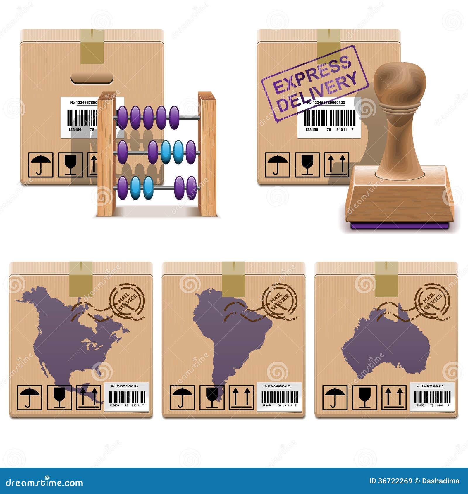 Vector Shipment Icons Set 26 Stock Vector - Illustration of freight ...