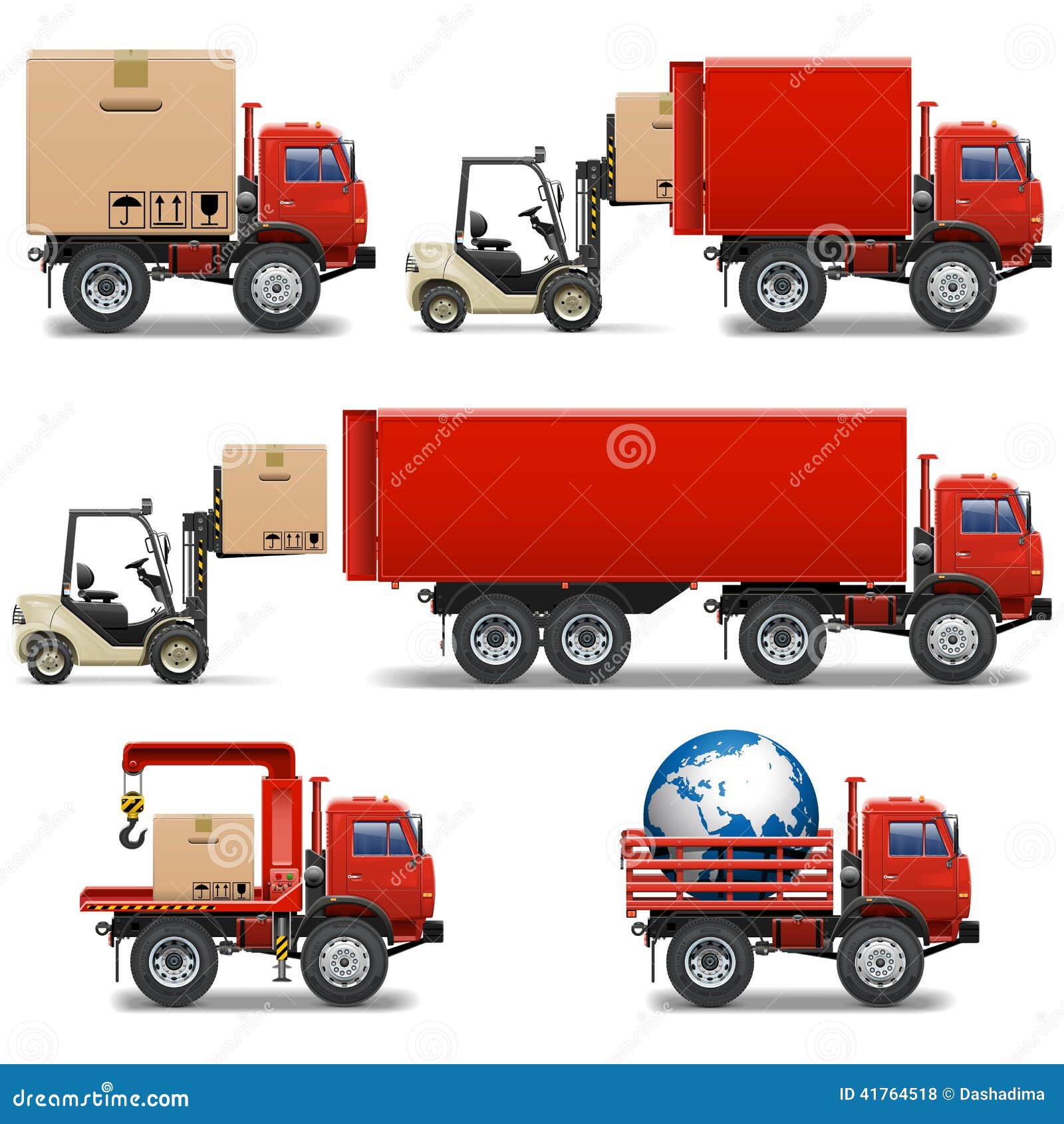 Vector Shipment Icons Set 34 Stock Vector - Illustration of packaging ...