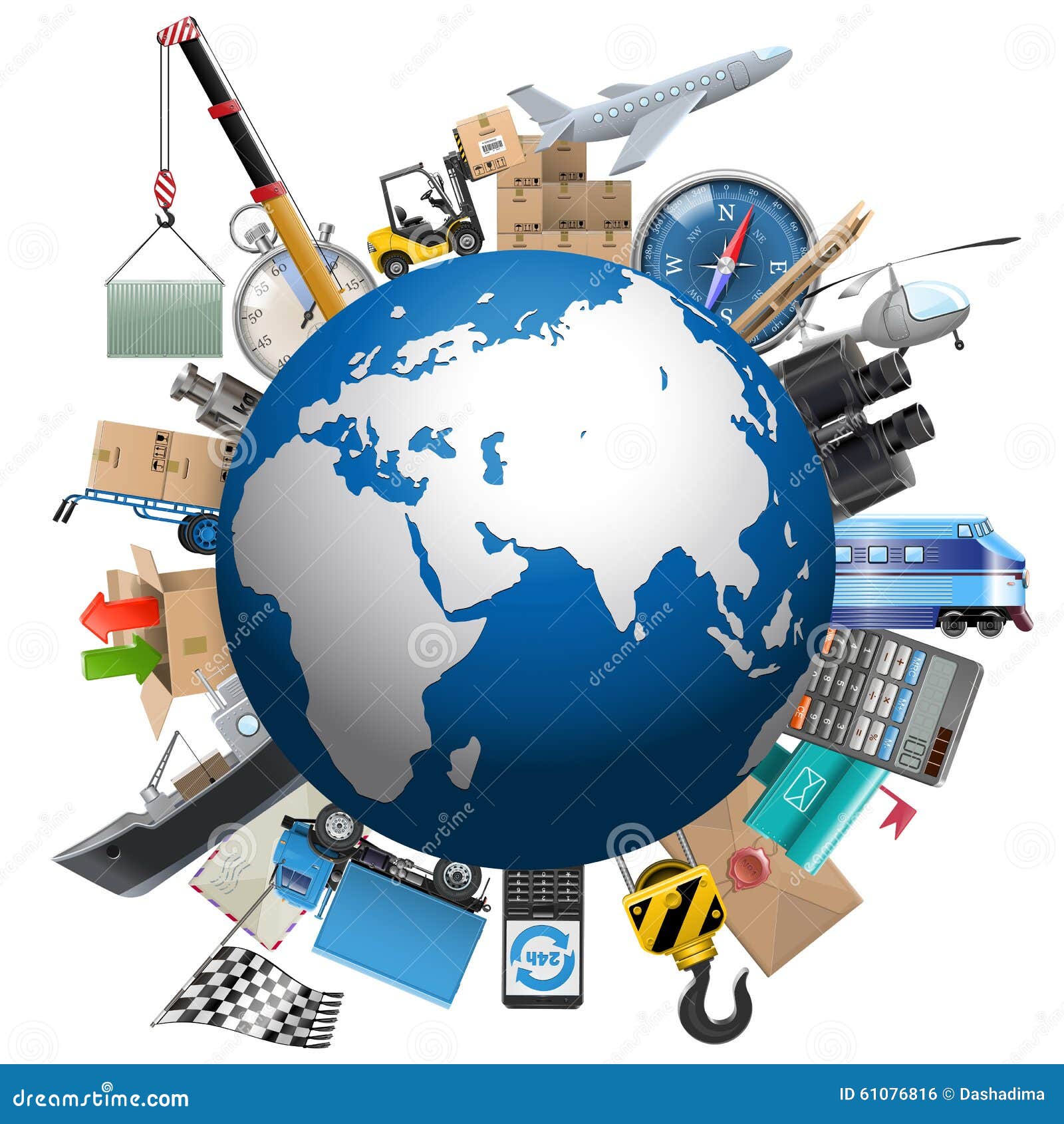 Vector Shipment Planet stock vector. Illustration of load - 61076816