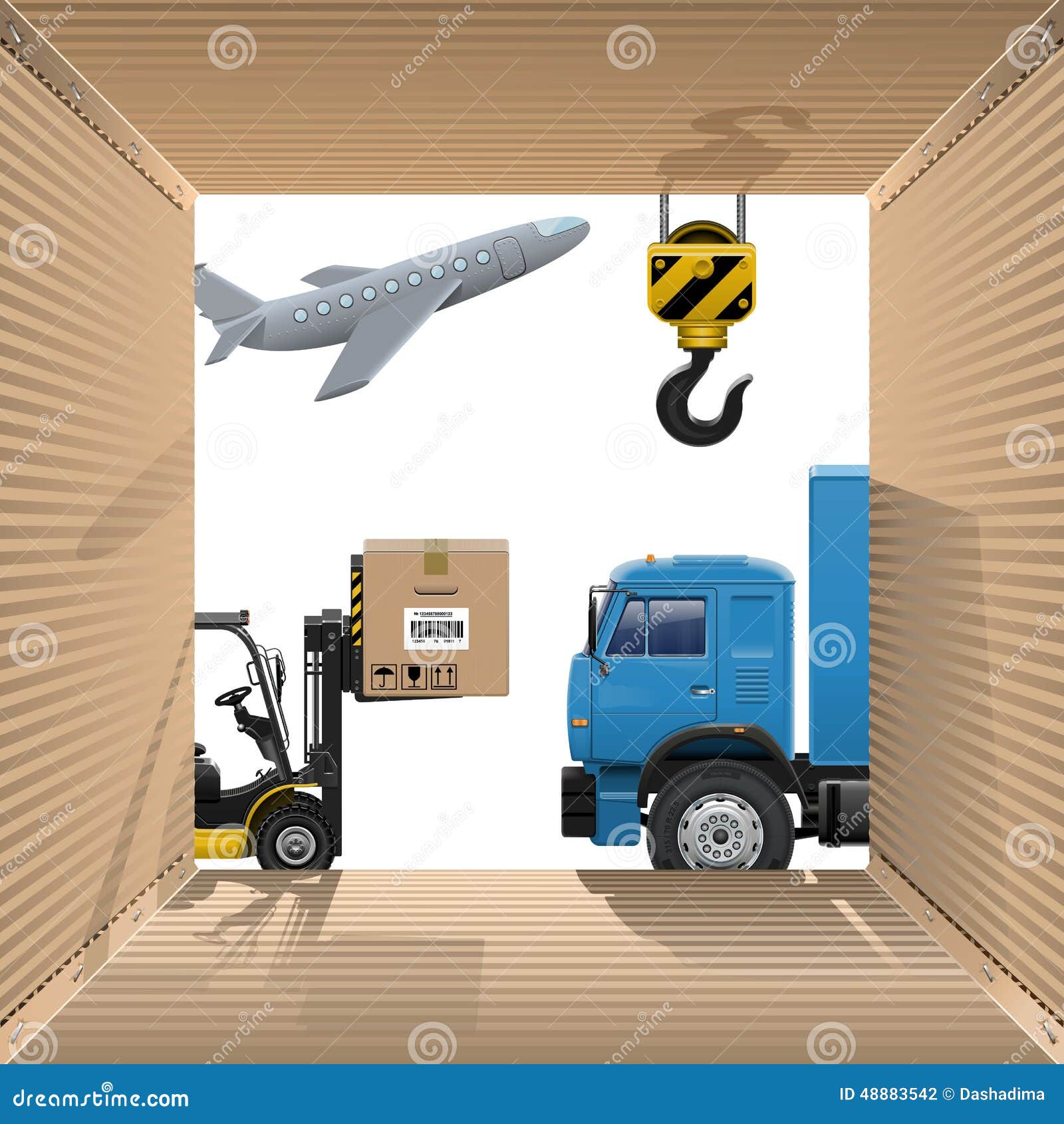 Vector Shipping Concept stock vector. Illustration of commercial - 48883542