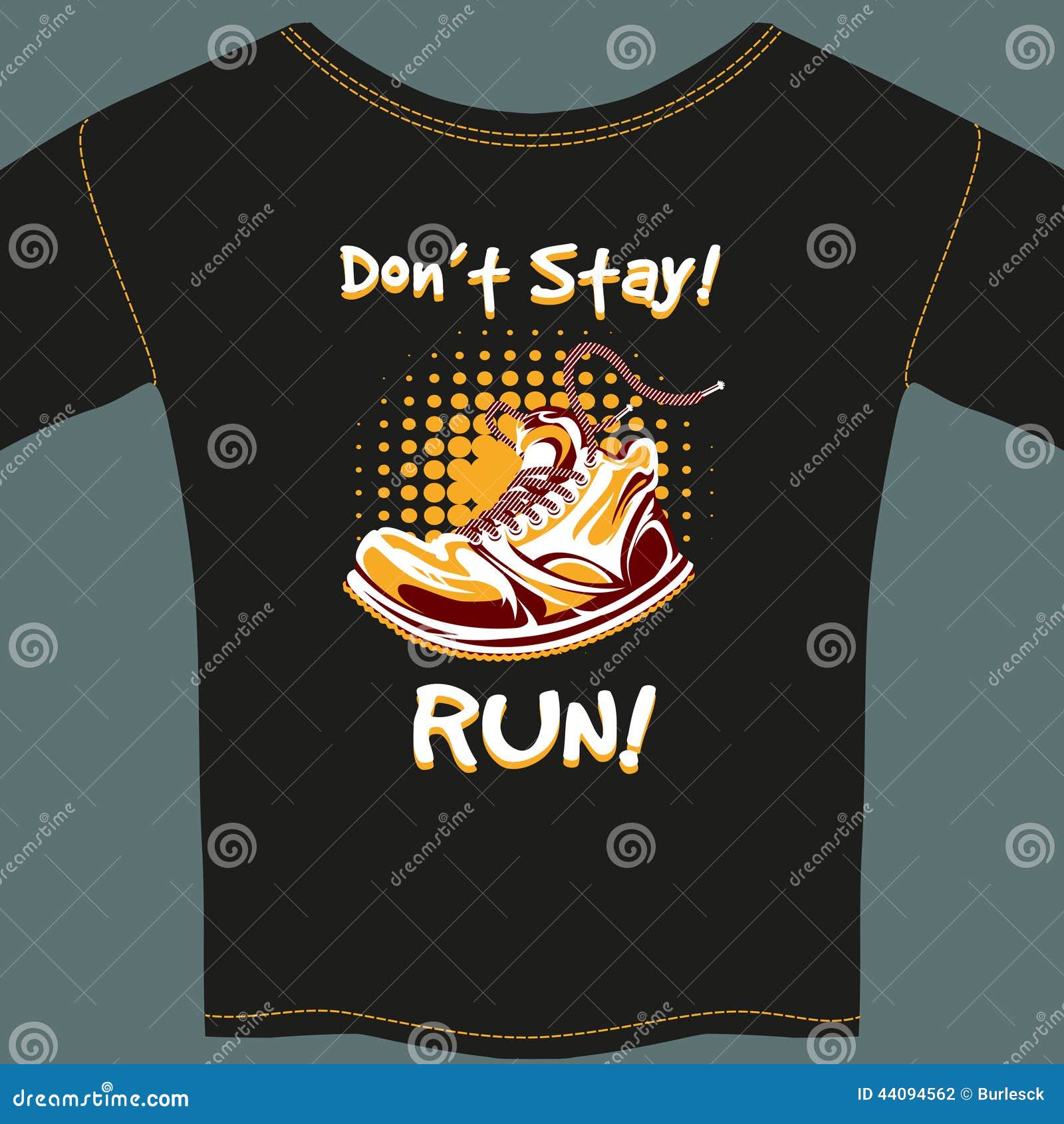 Vector Shoe Design on Black T-Shirt Stock Vector - Illustration of ...