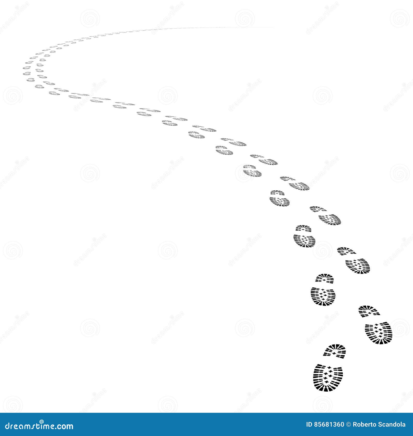 Vector Shoe Tracks Footpath Stock Vector - Illustration of step, away ...
