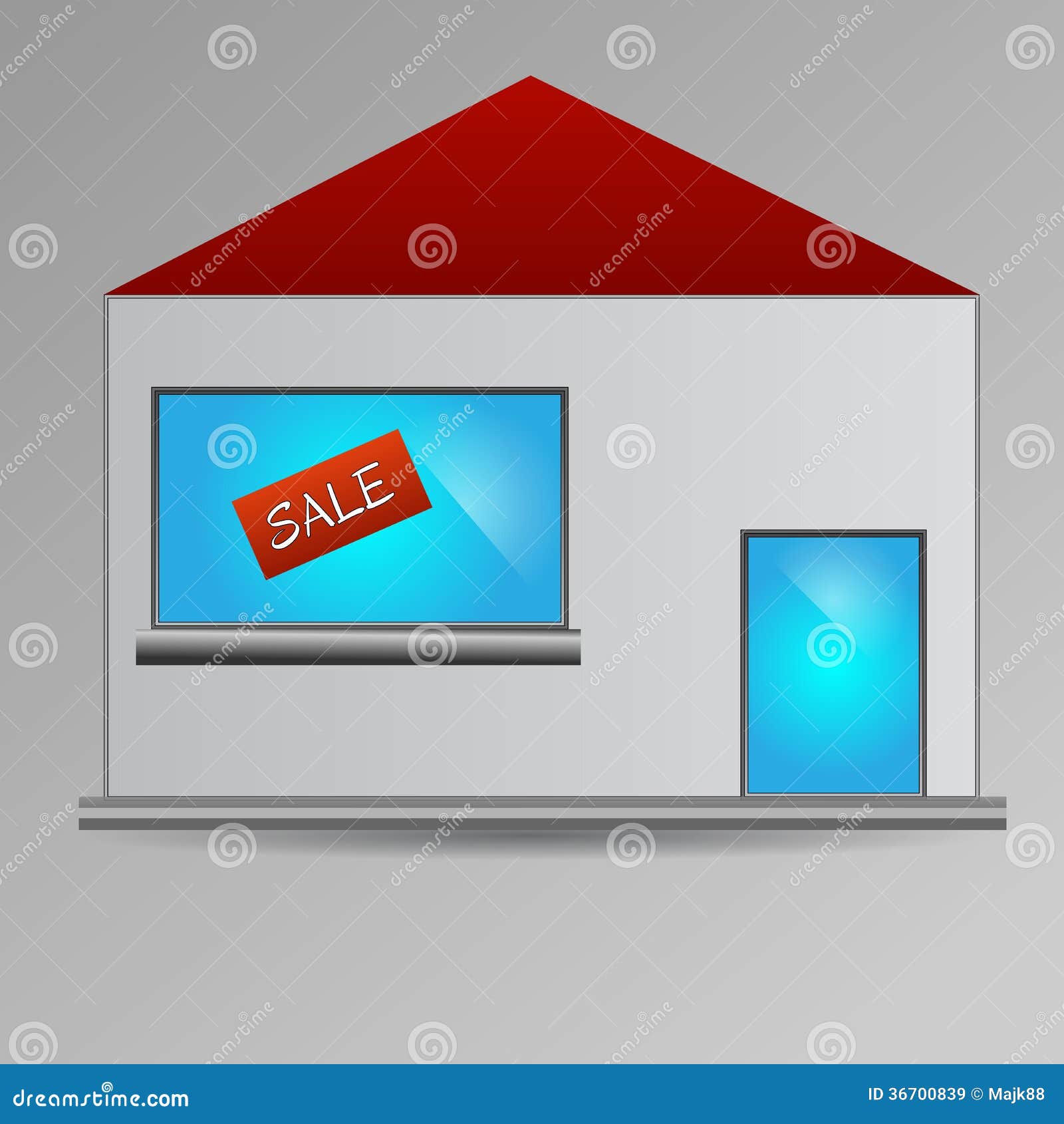 Vector Shop Building stock illustration. Illustration of front - 36700839