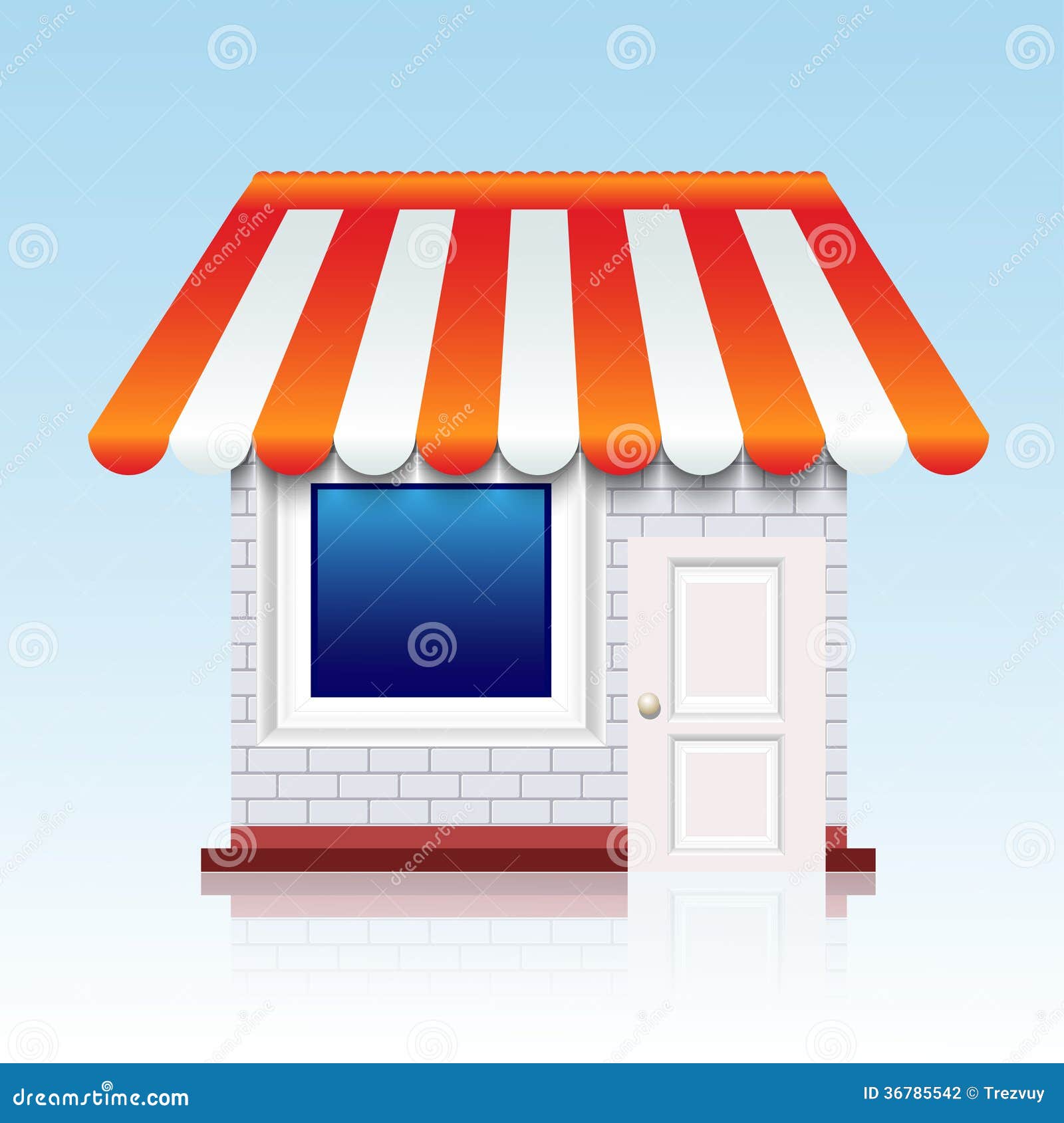 Vector Shop Icon Background. Eps10 Stock Illustration - Illustration of ...