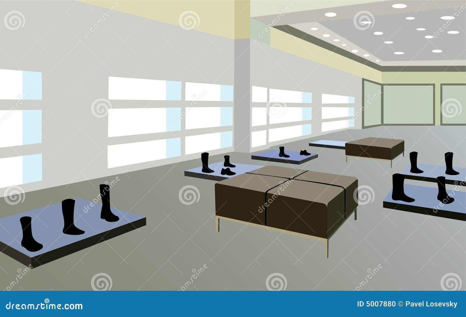 Vector shop interior stock vector. Illustration of market - 5007880