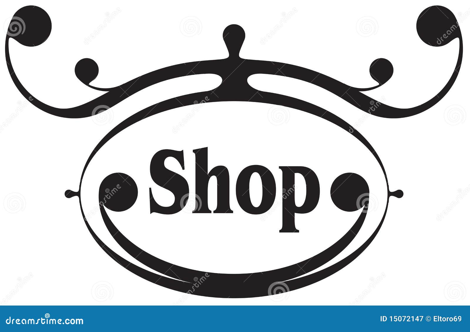 Vector shop sign stock vector. Illustration of emblem - 15072147