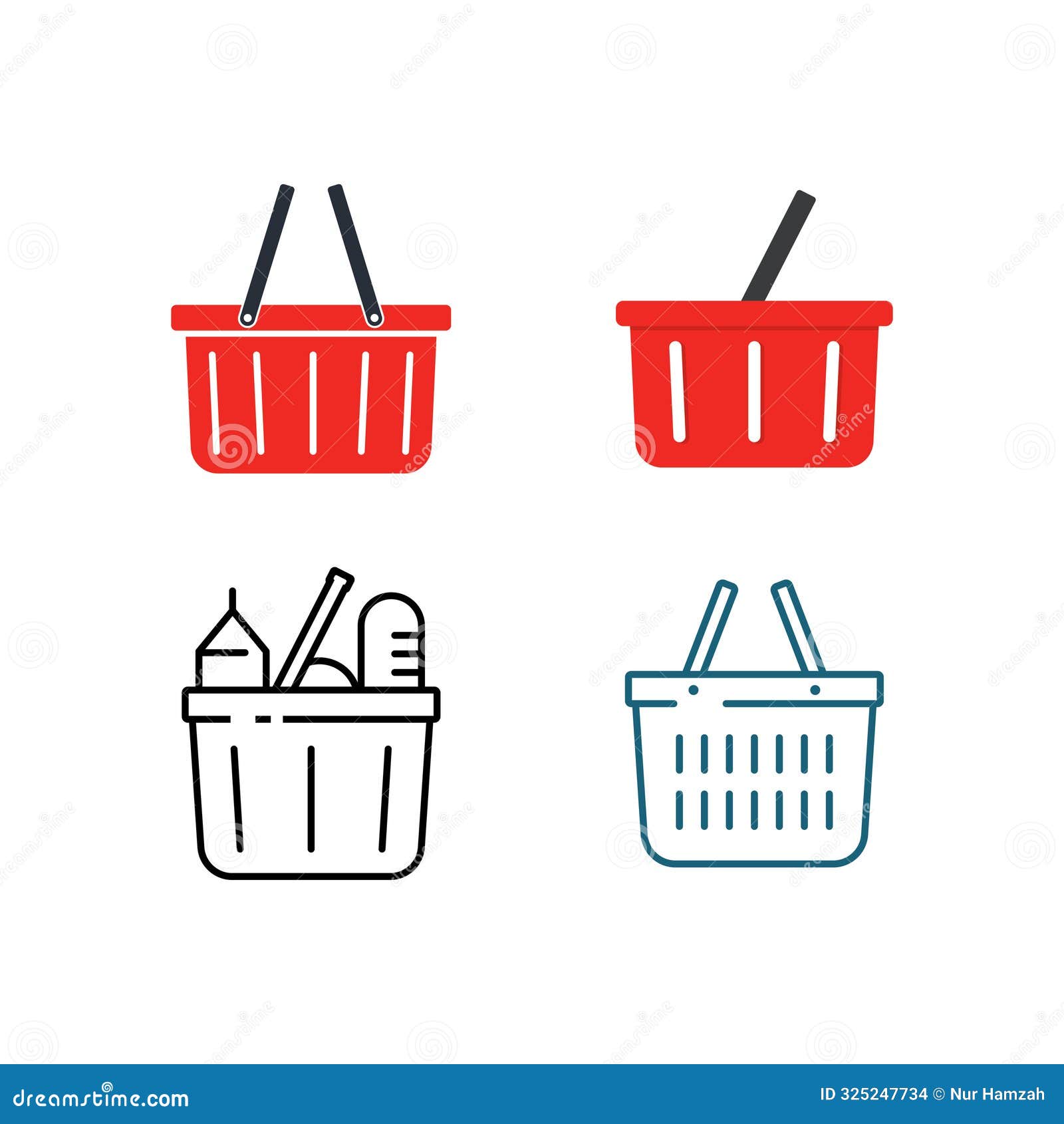 Vector Shopping Basket Logo Icon Stock Vector - Illustration of store ...