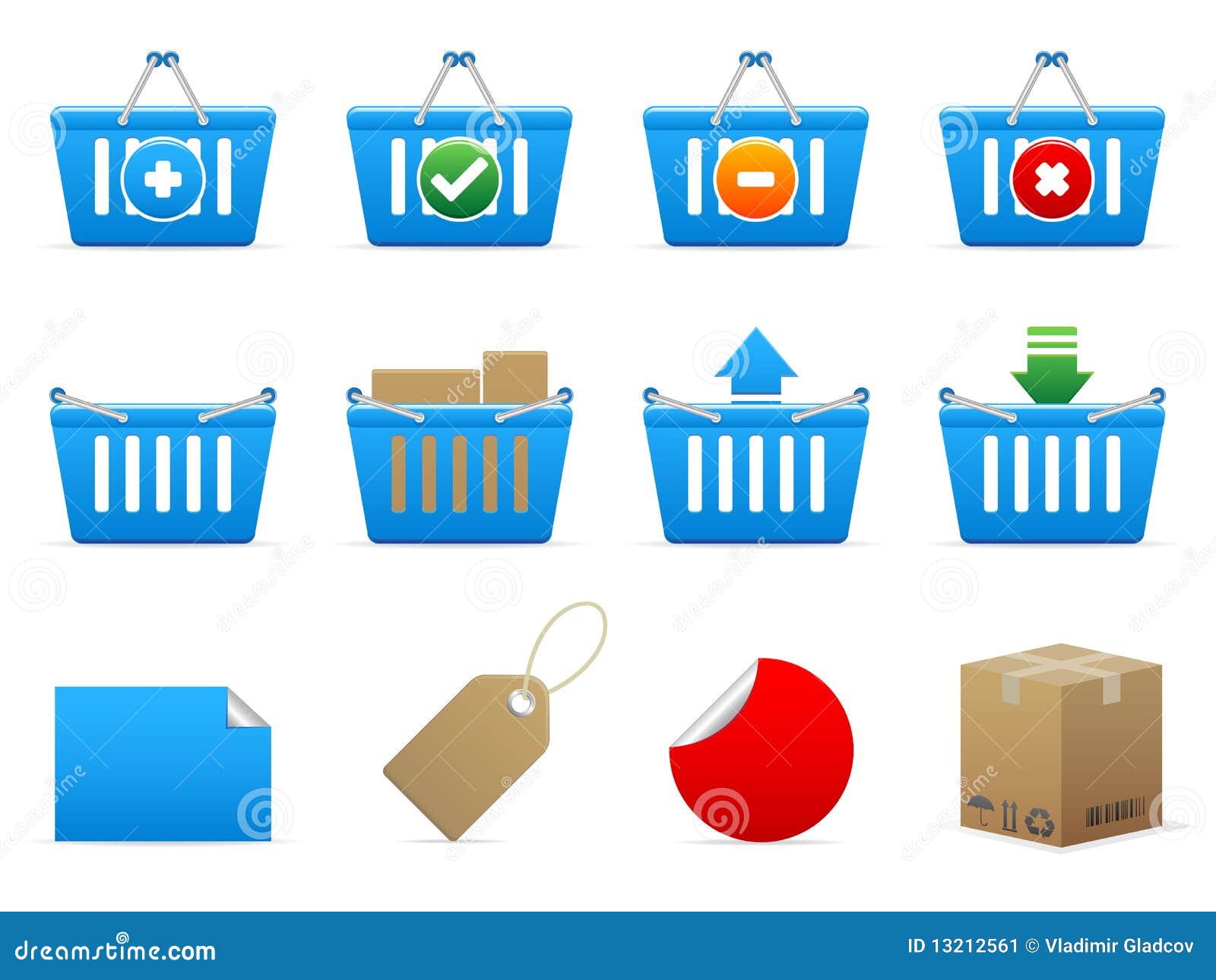 Vector shopping icons stock vector. Illustration of label - 13212561
