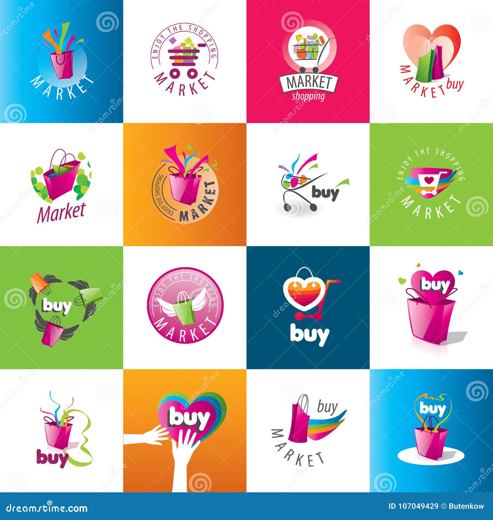 Vector shopping logo stock vector. Illustration of commerce - 107049429