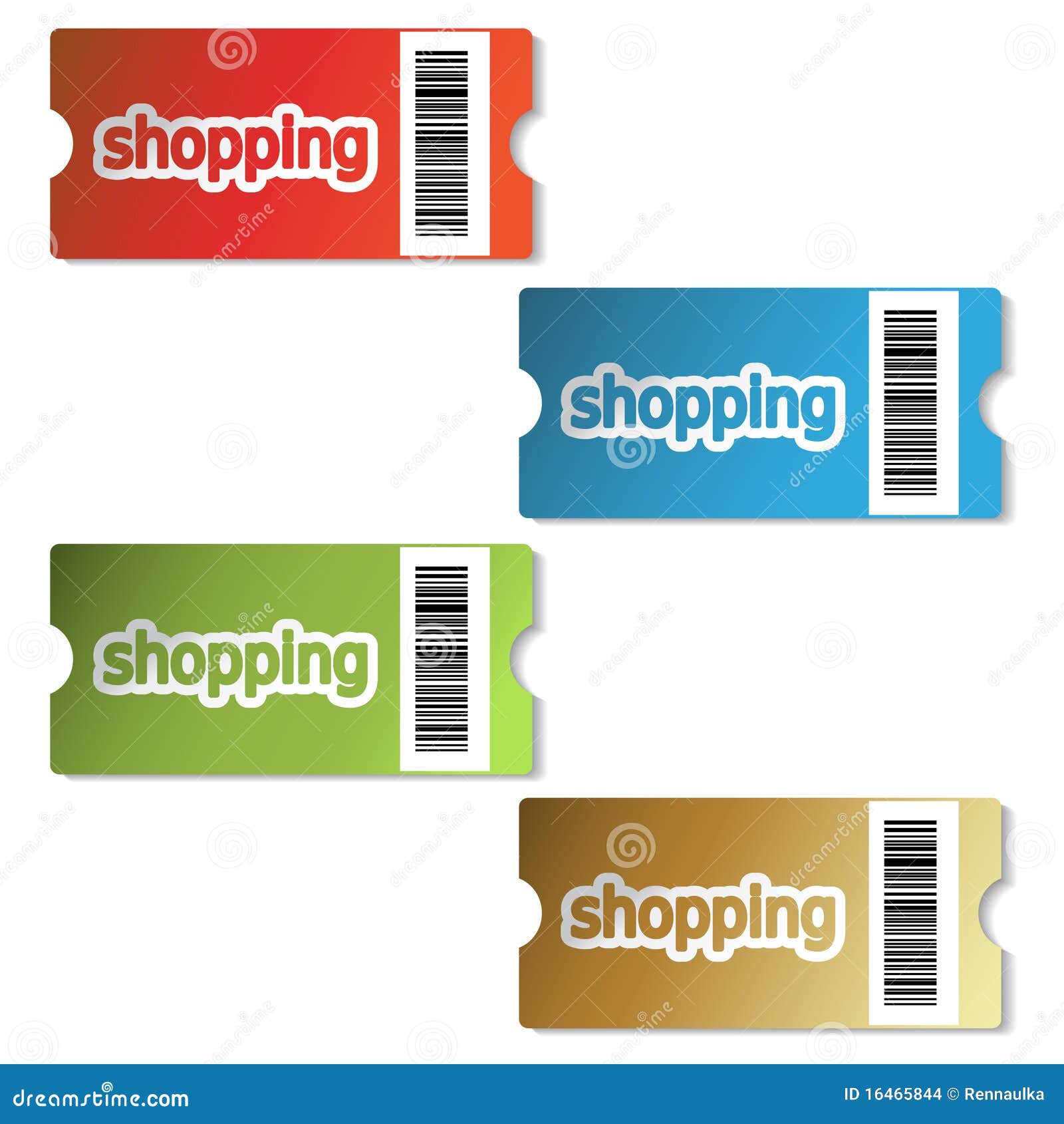 Vector shopping tickets stock vector. Illustration of note - 16465844