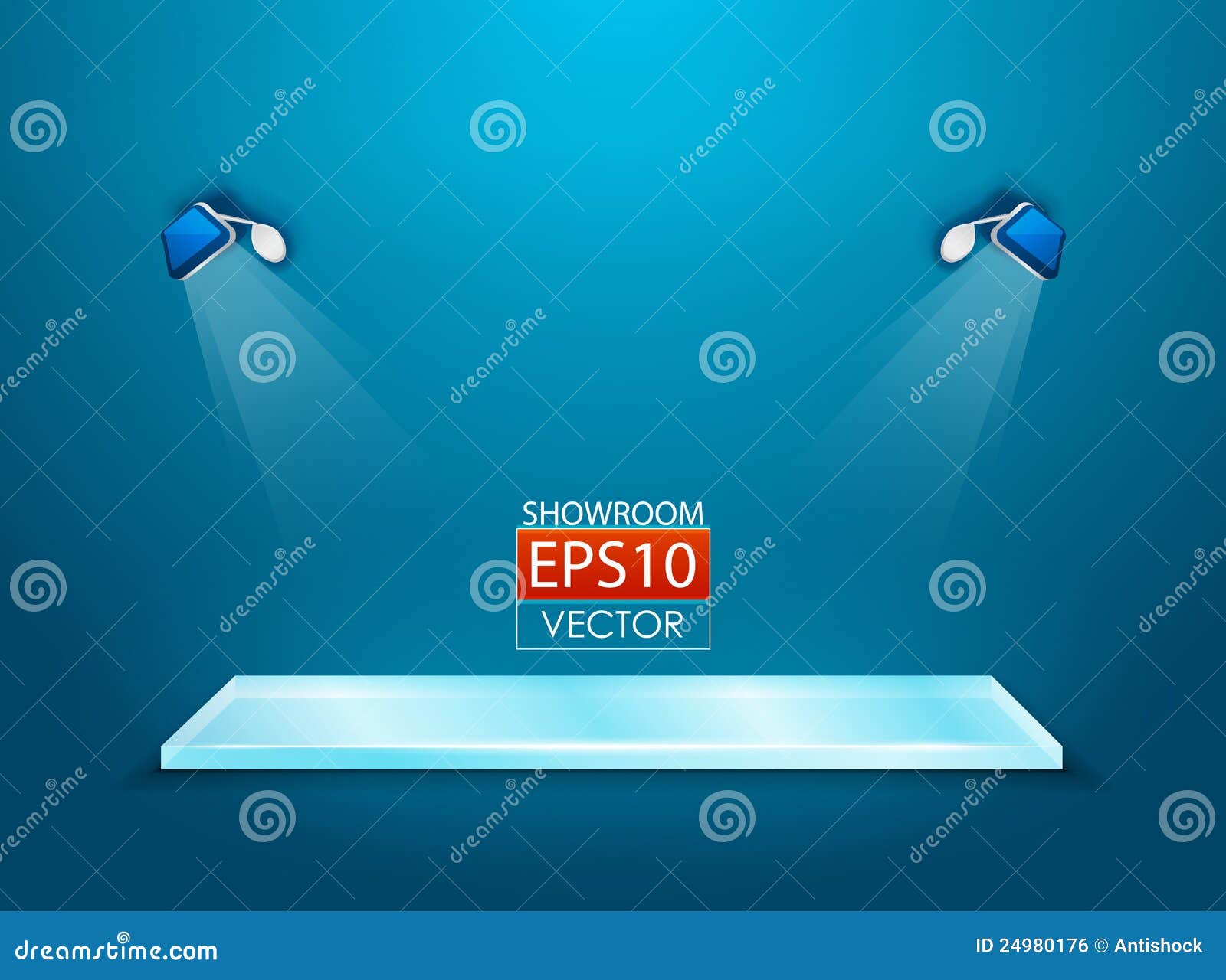 Vector Showroom with Spotlights Stock Vector - Illustration of eps10 ...