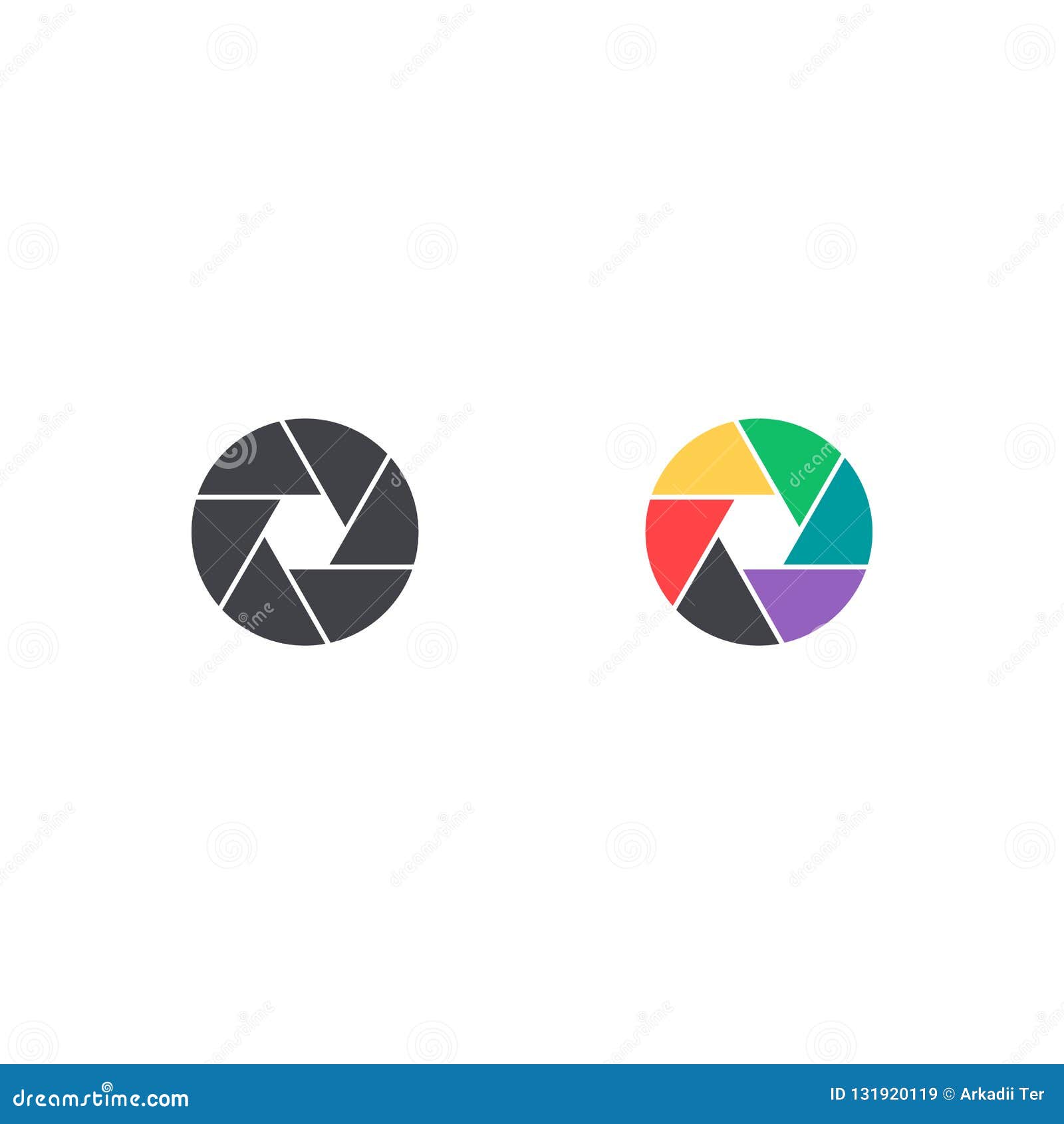 Vector Shutter Icon Company Logo Design Isolated On Withe Background ...