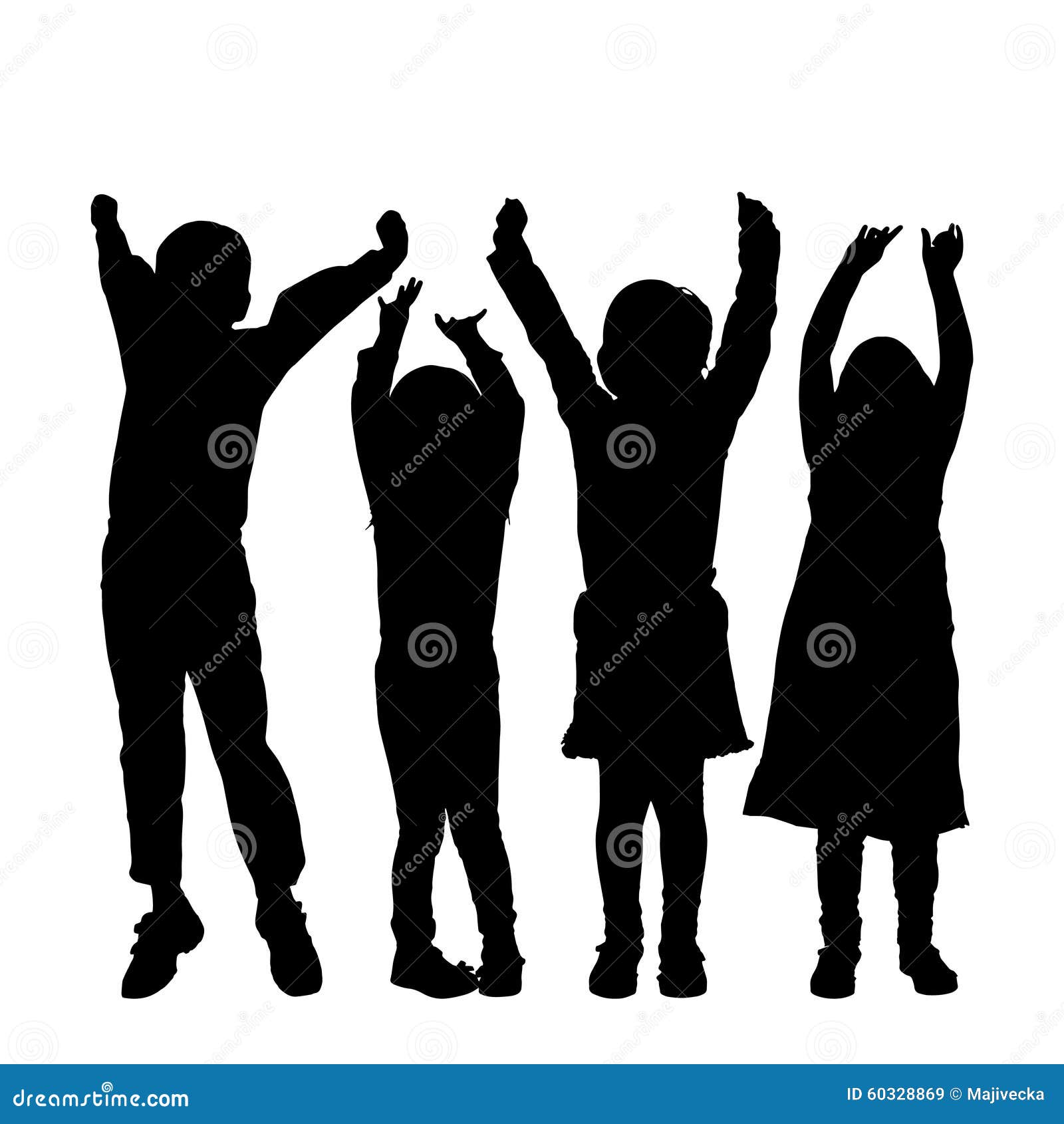 Vector Siblings Silhouette. | CartoonDealer.com #60328869