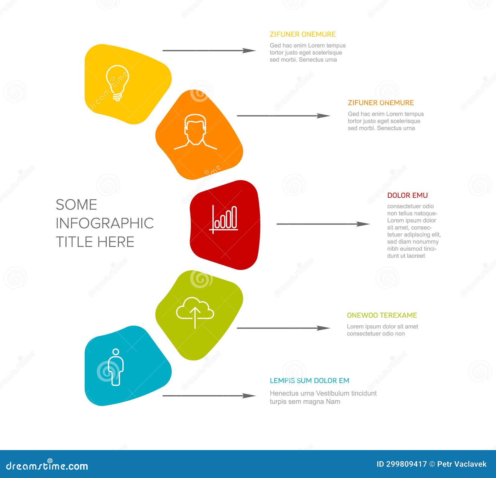 Vector Side Multipurpose Infographic Five Rounded Elements Template ...