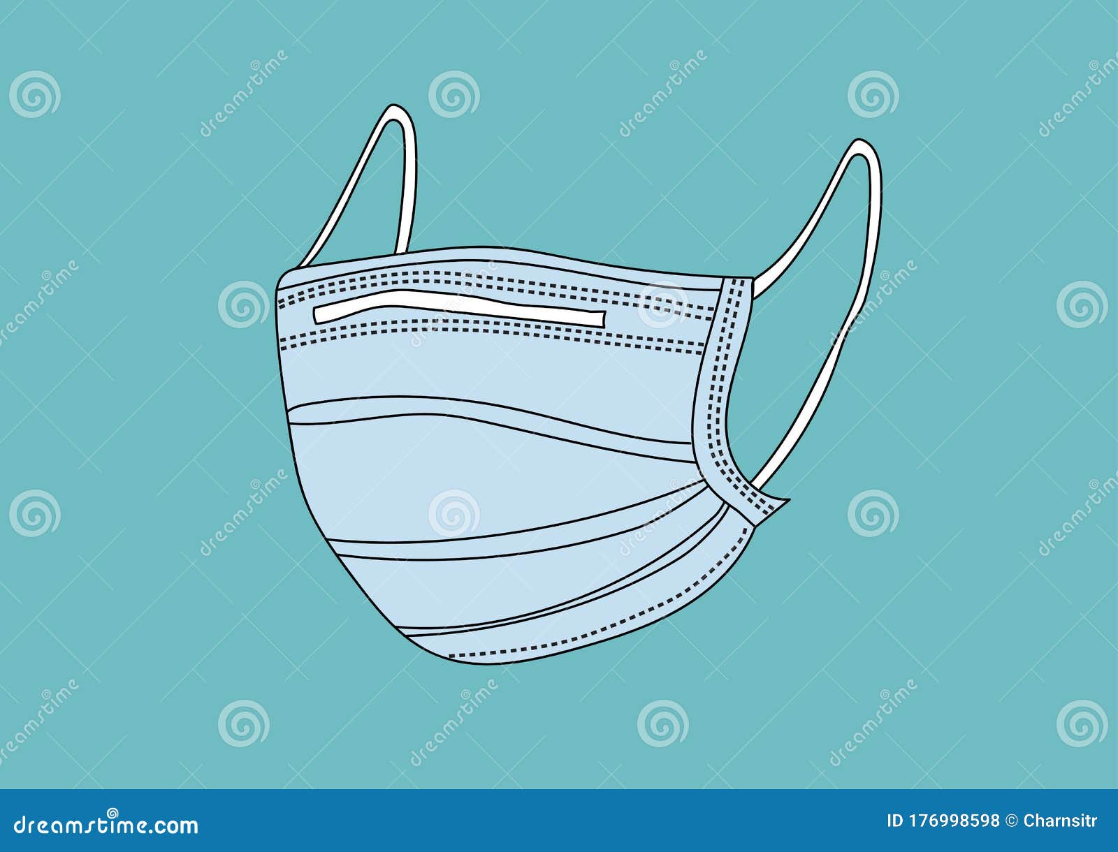 Vector of Side Surgical Mask To Protect Dust and Virus Stock Vector ...