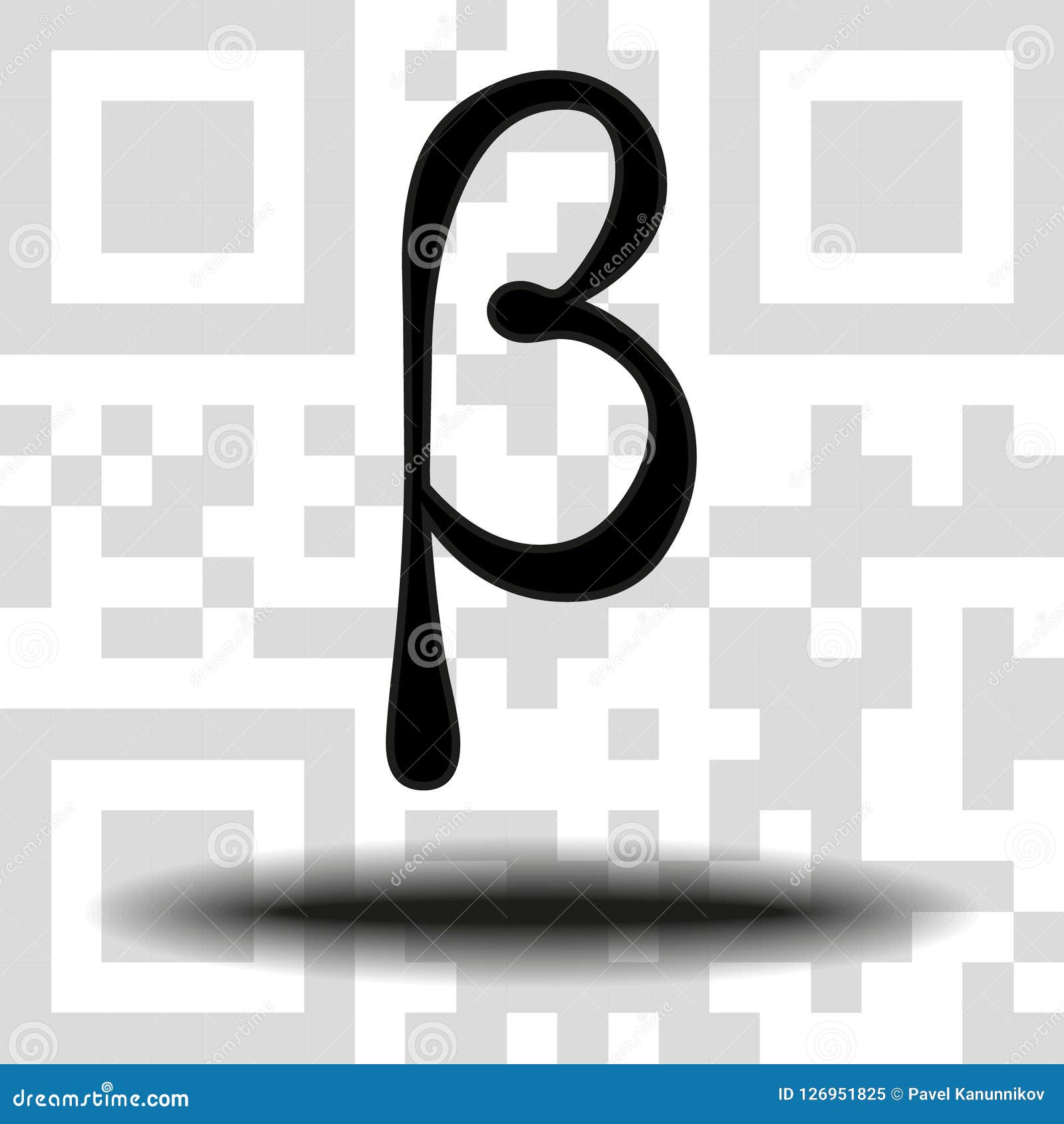 Vector sign Beta stock vector. Illustration of black - 126951825