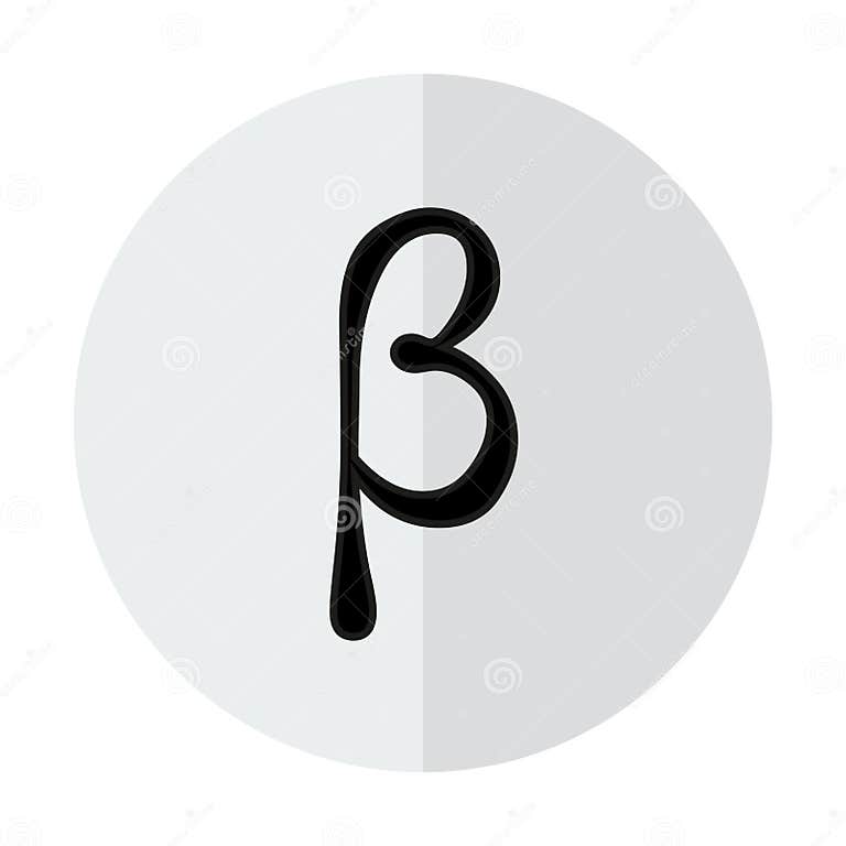 Vector sign Beta stock vector. Illustration of formula - 120059989