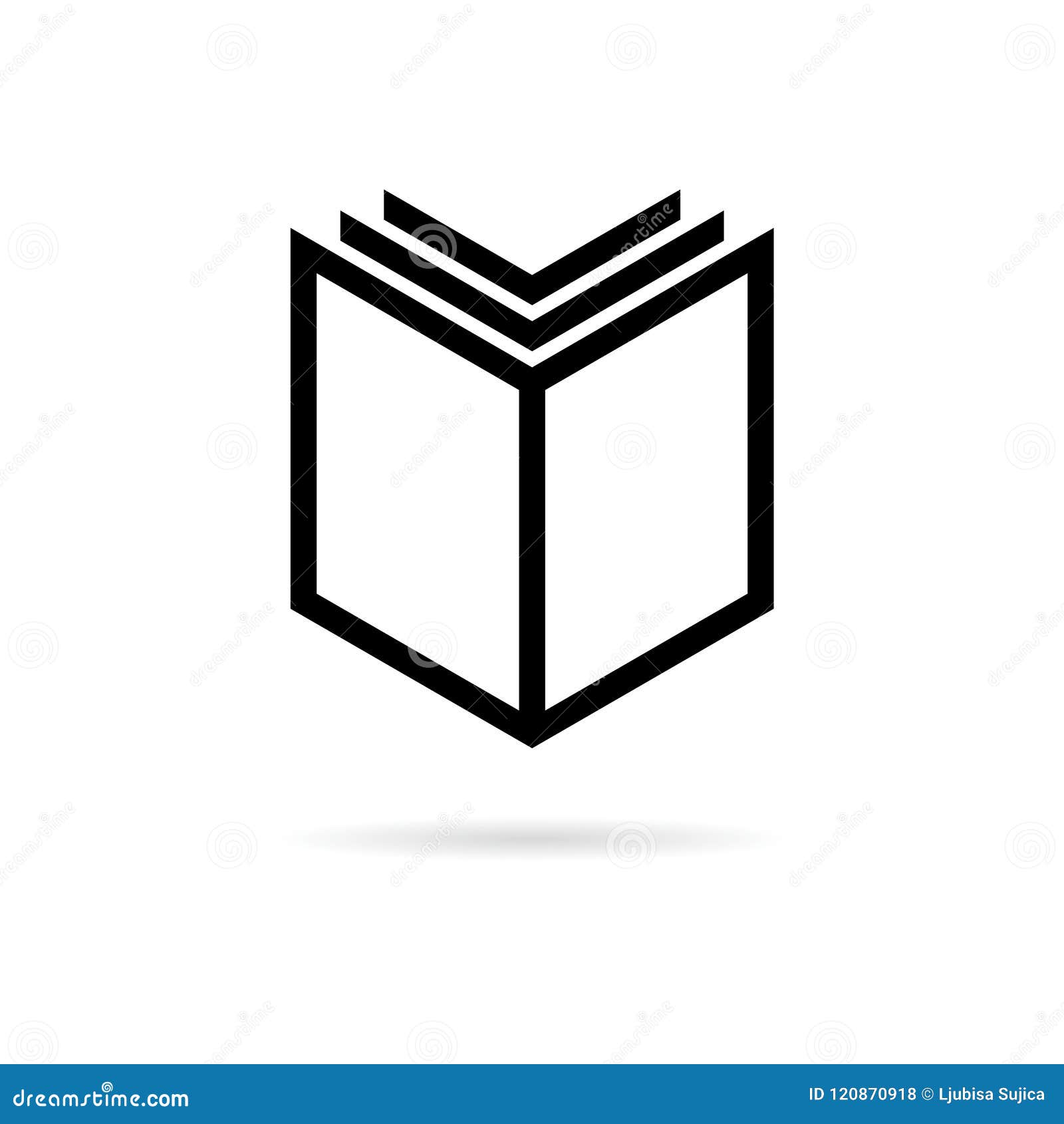 Vector sign book icon stock illustration. Illustration of color - 120870918