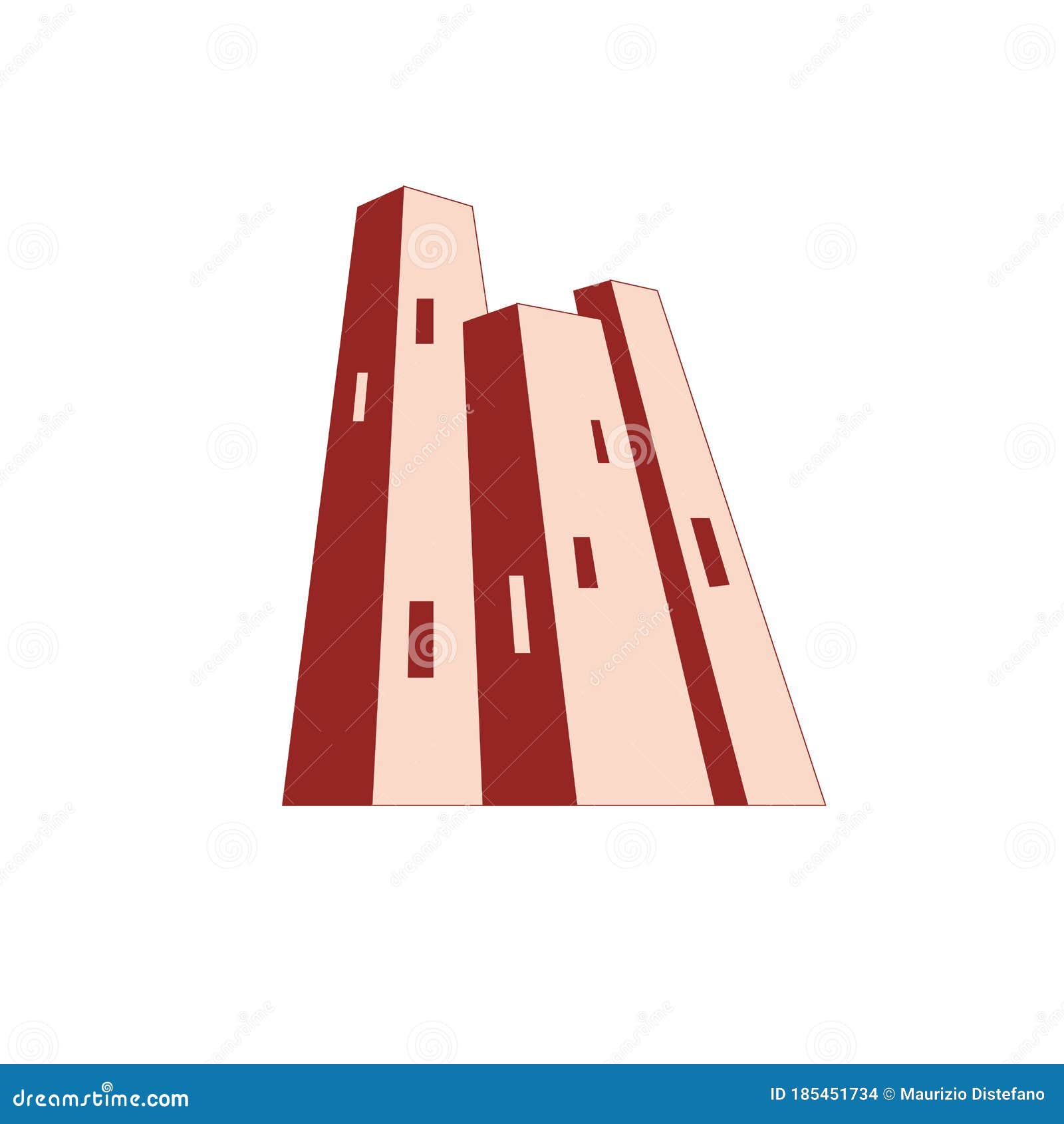 Vector Sign City Architecture, Three Towers Stock Vector - Illustration ...