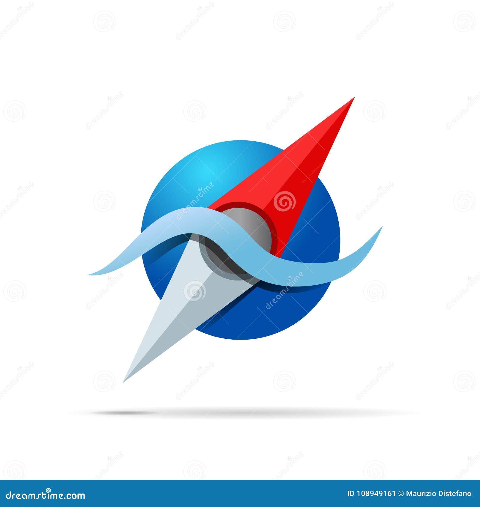 Sign Of Compass To Determine Cardinal Directions Vector Illustration ...