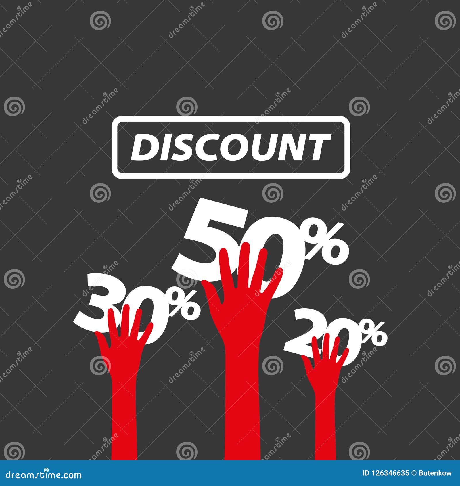 Vector sign for discounts stock vector. Illustration of background ...