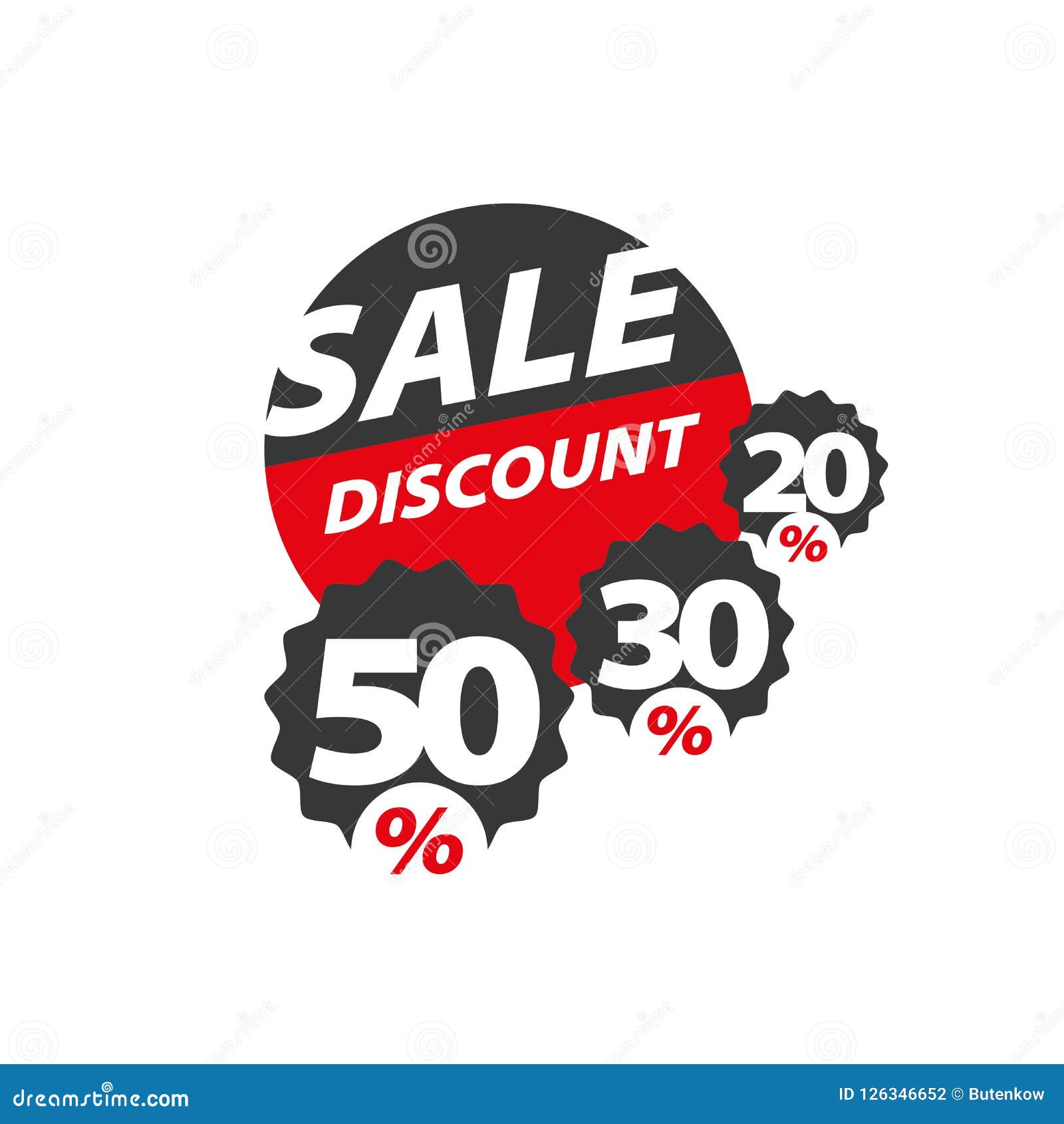 Vector sign for discounts stock vector. Illustration of banner - 126346652