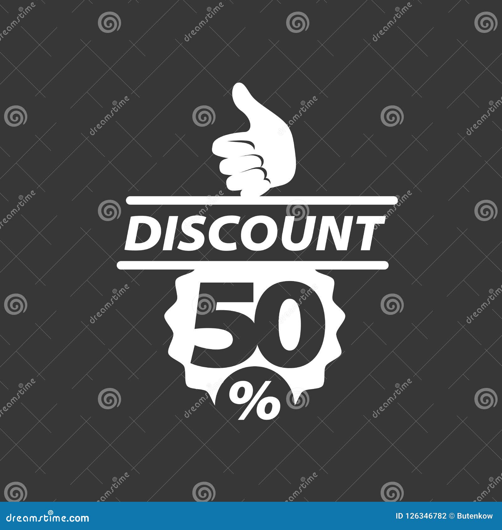 Vector sign for discounts stock vector. Illustration of sale - 126346782