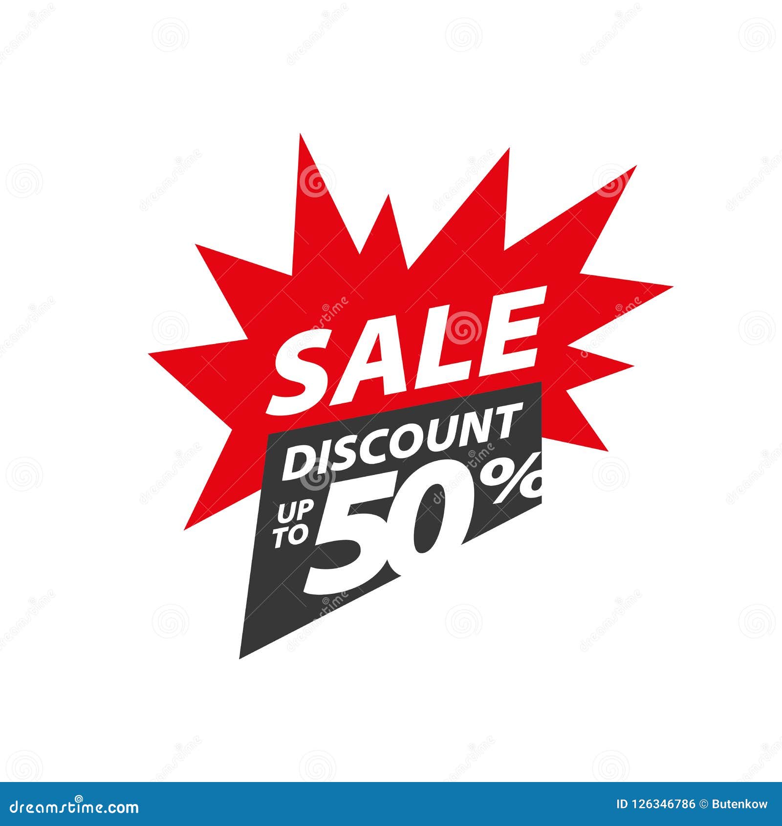 Vector sign for discounts stock vector. Illustration of graphic - 126346786