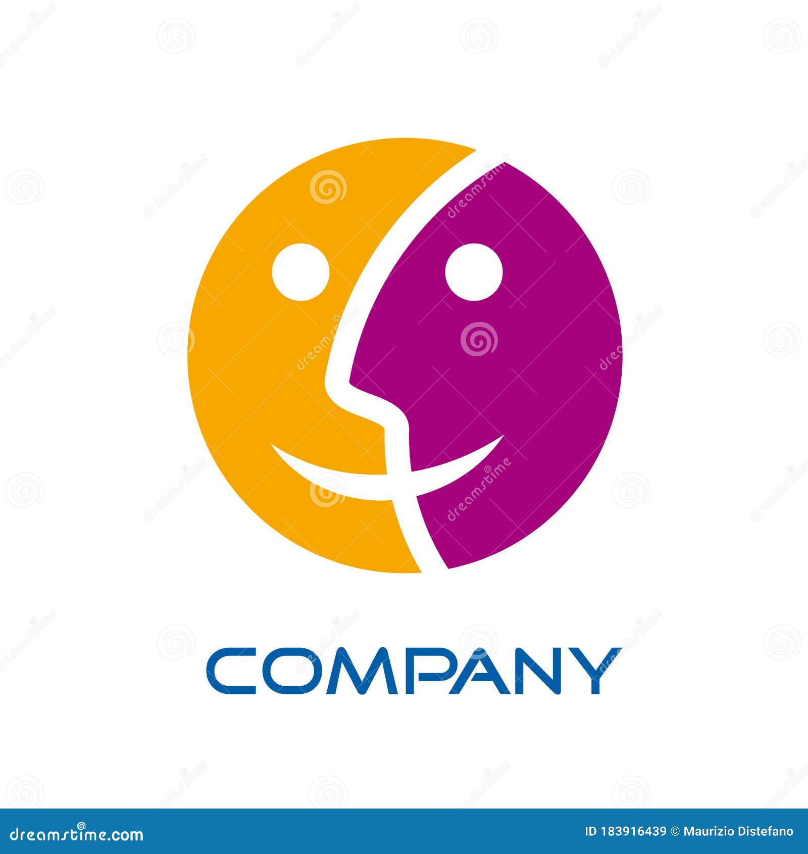 Vector Sign Colored Faces Double Sided Stock Illustration ...
