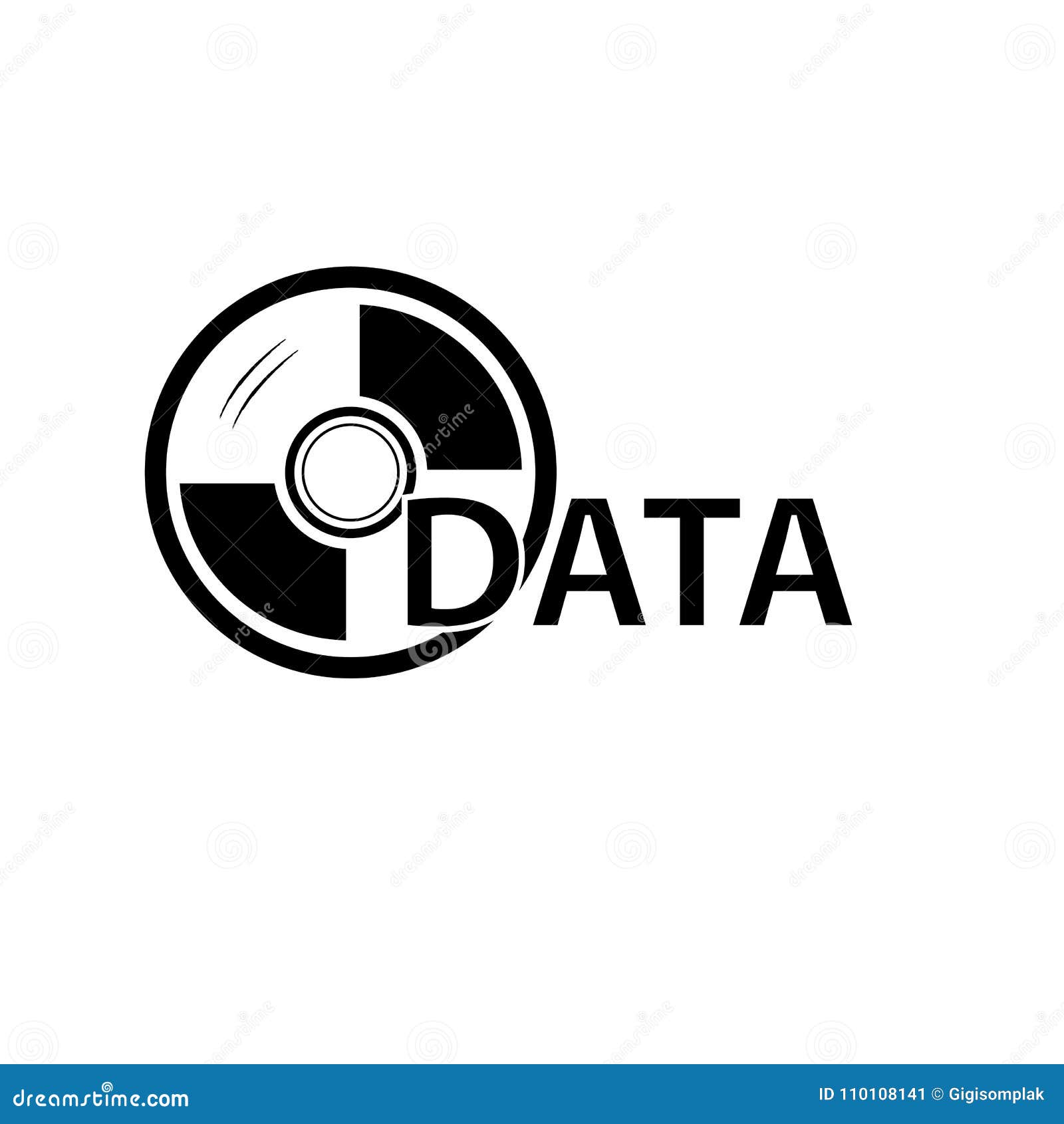 Sign for DVD Data, Isolated on White Stock Vector - Illustration of ...