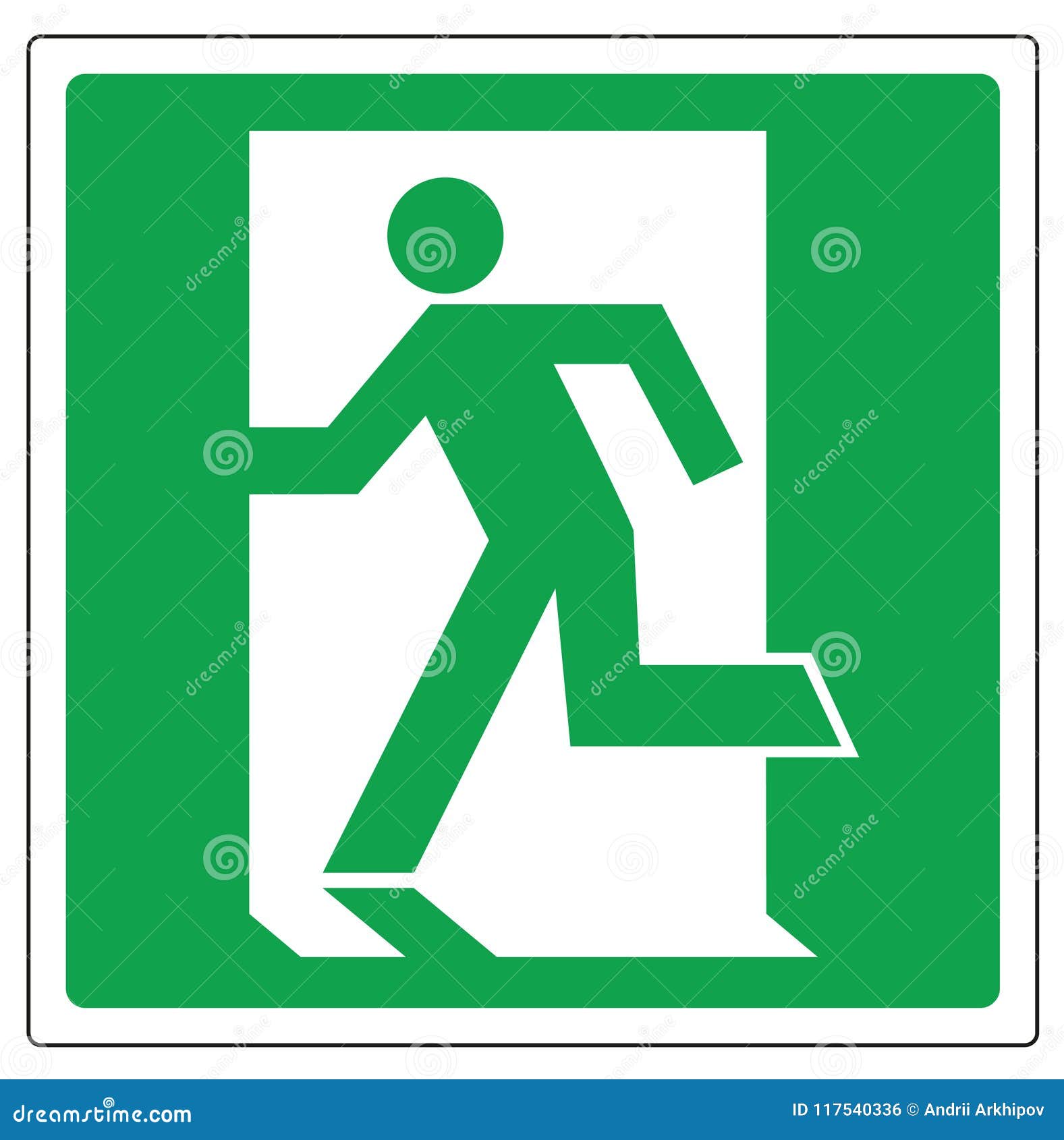 Vector Sign Evacuation Exit. | CartoonDealer.com #117540336