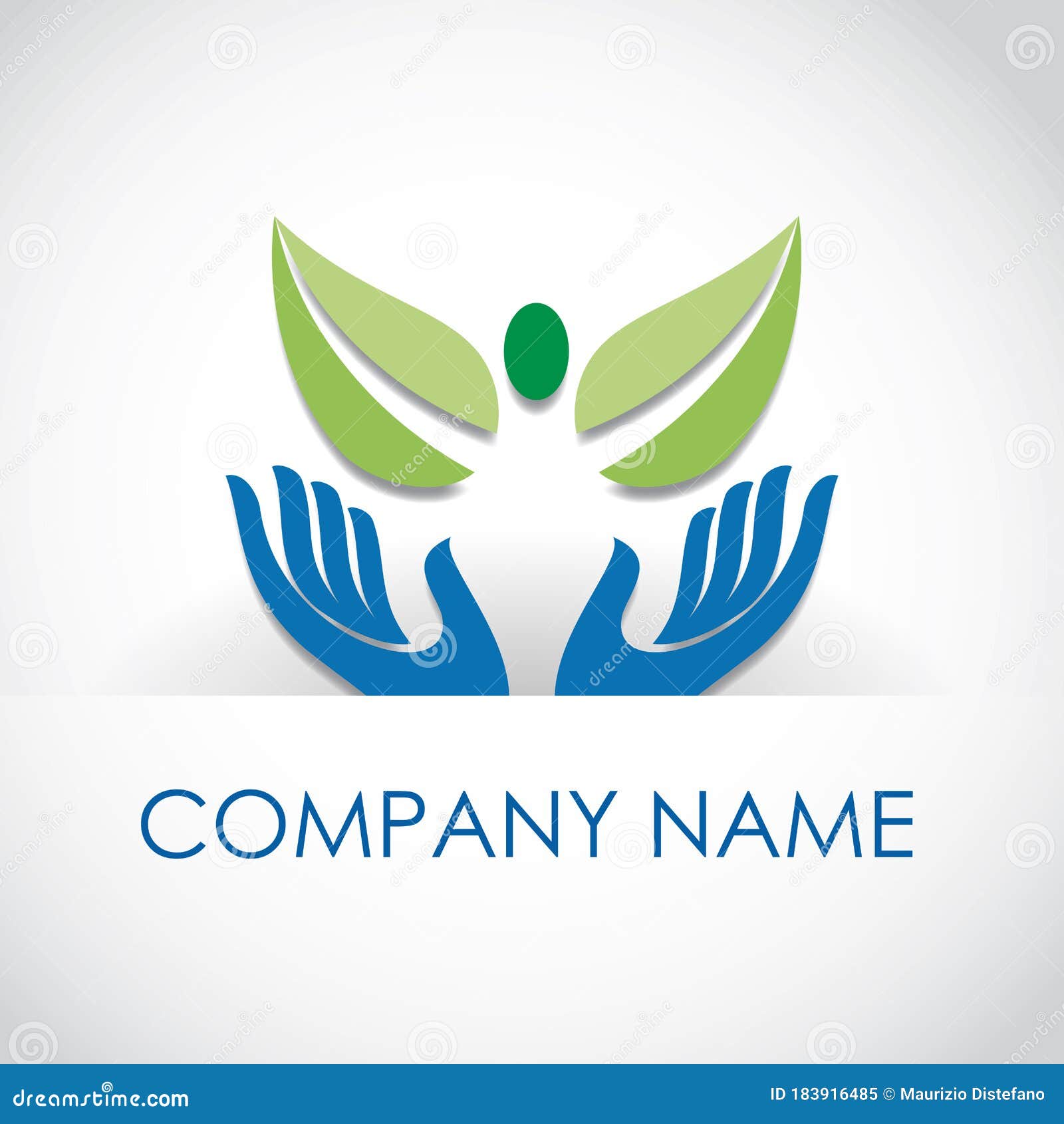 Vector Sign Green Friendship Hands and Leaf Stock Illustration ...