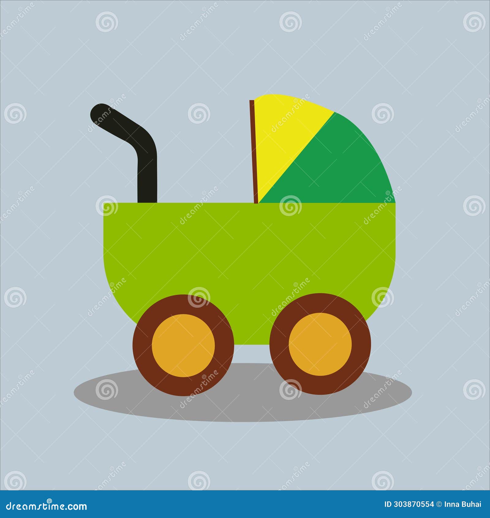 Vector Sign Green Stroller, Child Born Stock Illustration ...
