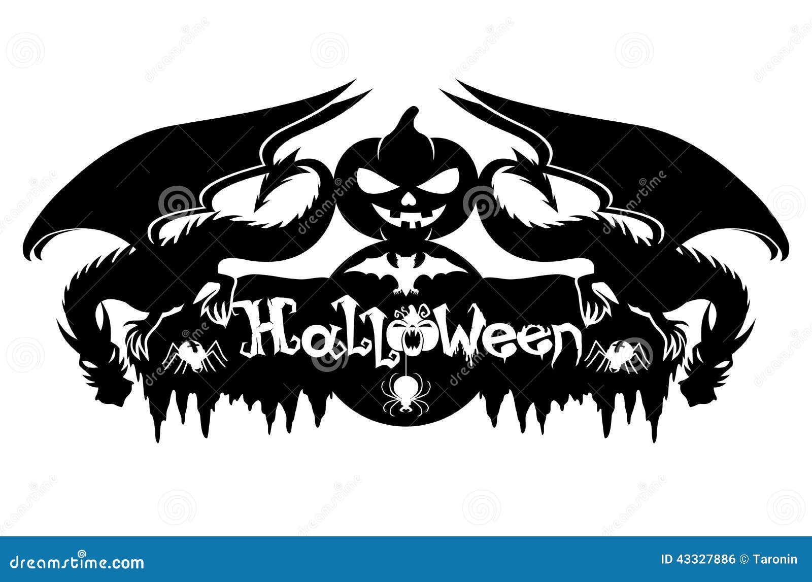 Vector sign. Halloween. stock vector. Illustration of label - 43327886