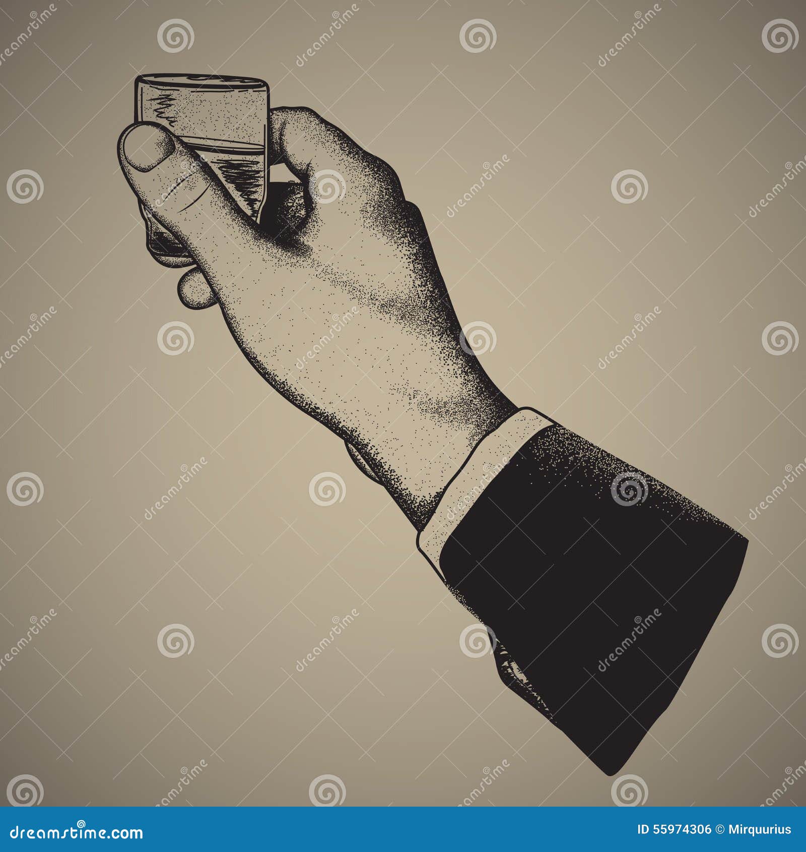 Vector Sign-hand Holding an Alcoholic Drink ,hand Stock Vector ...