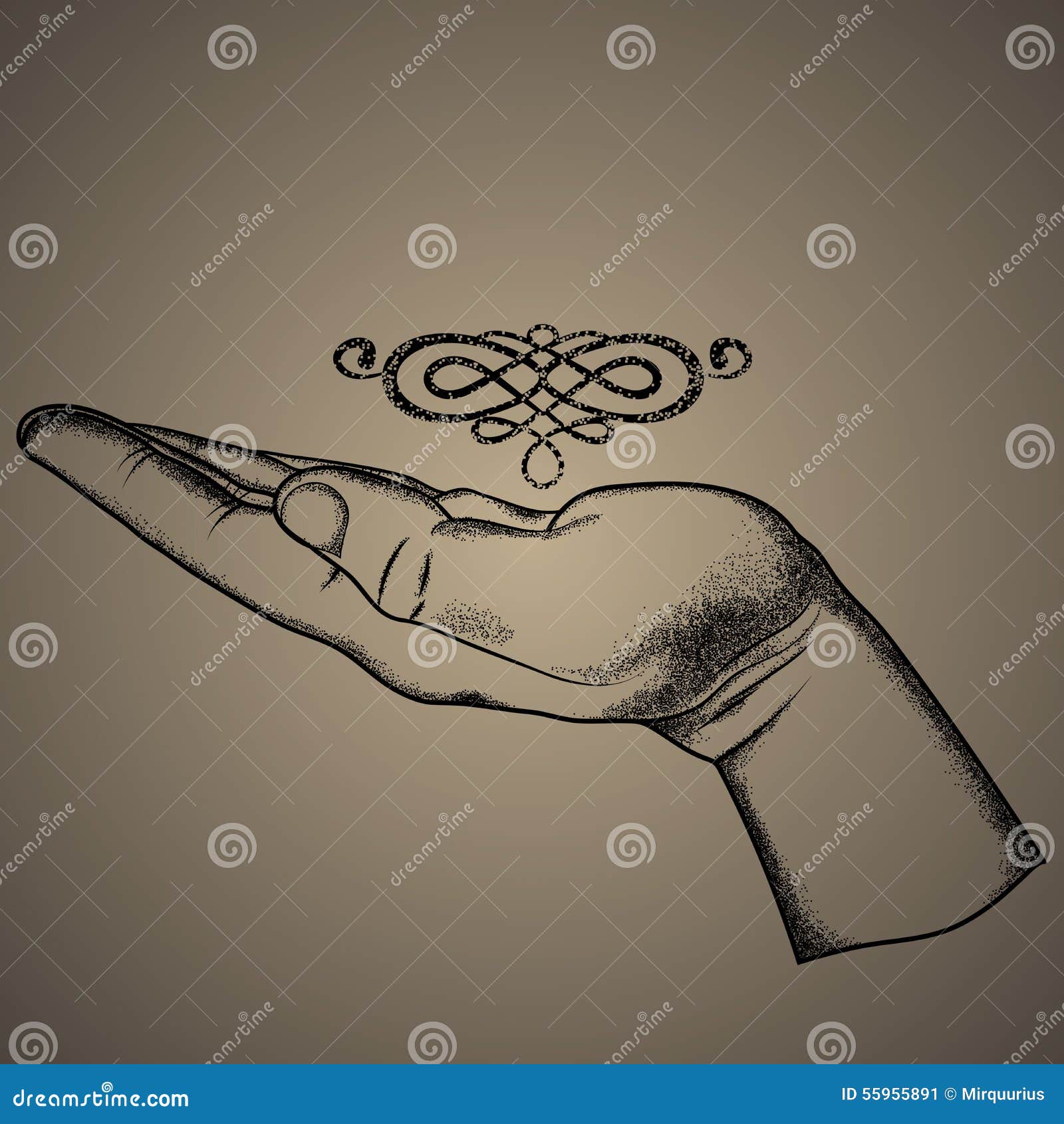 Vector Sign-keep Hand ,hand Drawing, Offset Stock Vector - Illustration ...