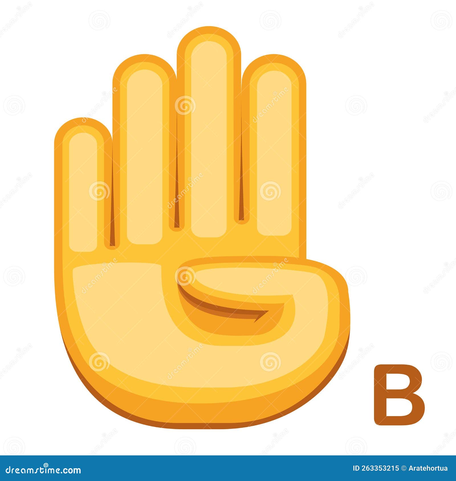 Vector Sign Language Icon Letter B Stock Vector - Illustration of ...